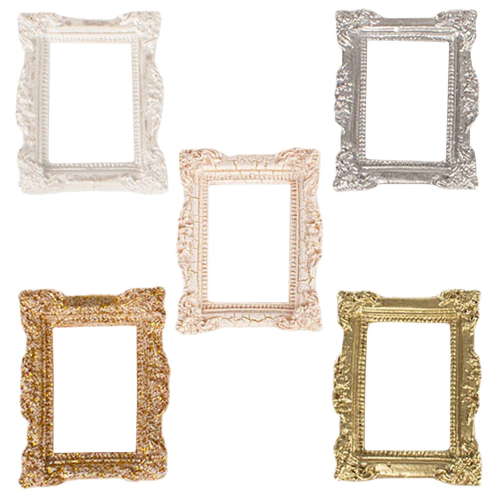 BESTOYARD Mini Ornate Frames 5Pcs Assorted Color Resin Retro Style 1 ...