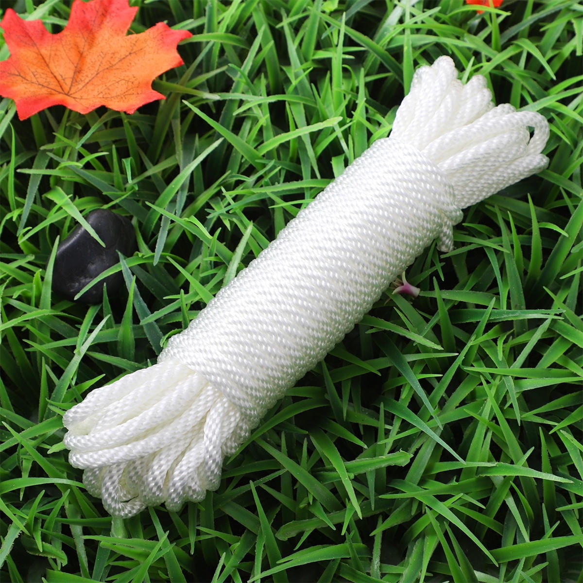 BESTOYARD Flag Pole Rope Halyard White Nylon Hanging Tool for Home and Outdoor Use 1Set ...