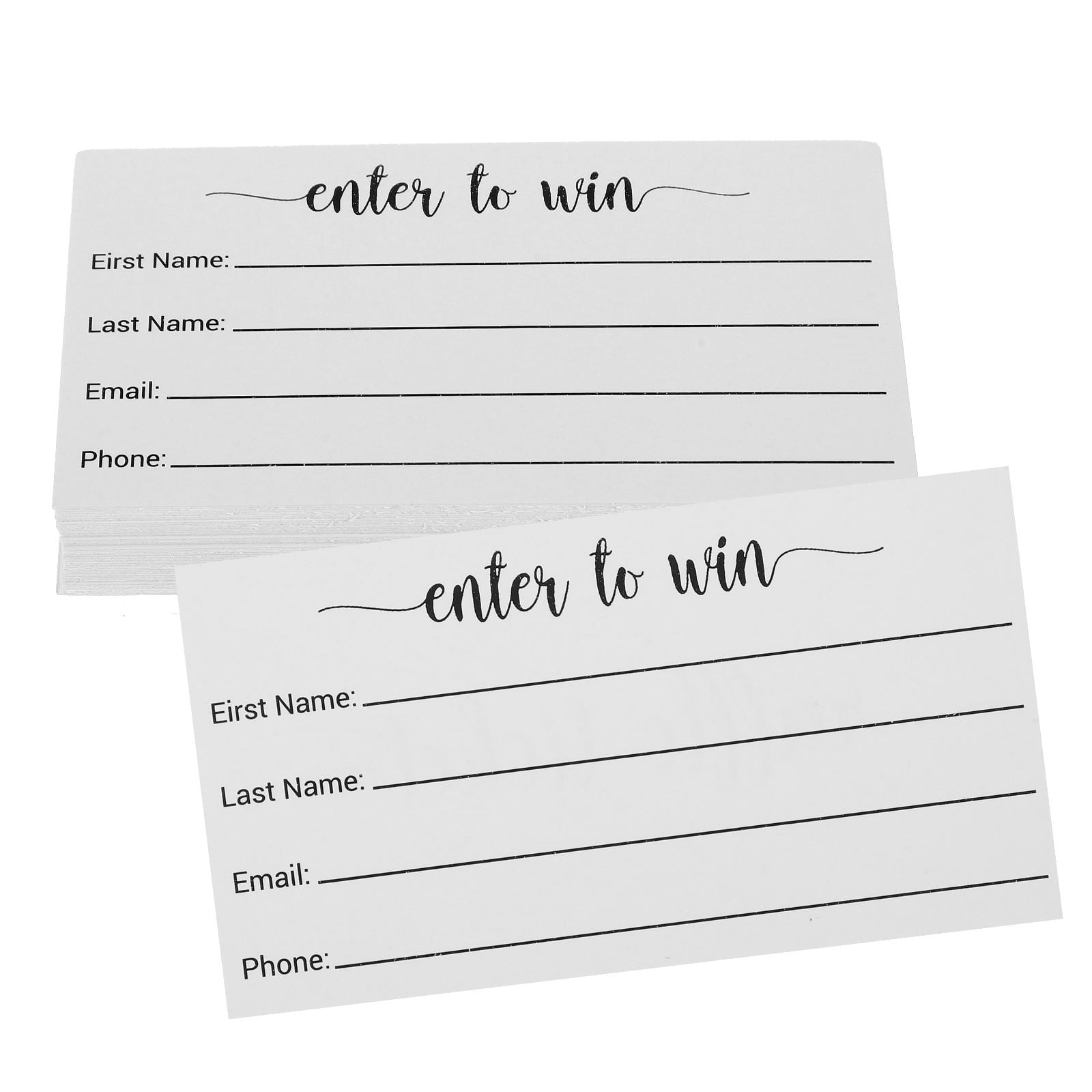 BESTOYARD Raffle Ticket Cards 100pcs Blank Entry Form Cards for ...