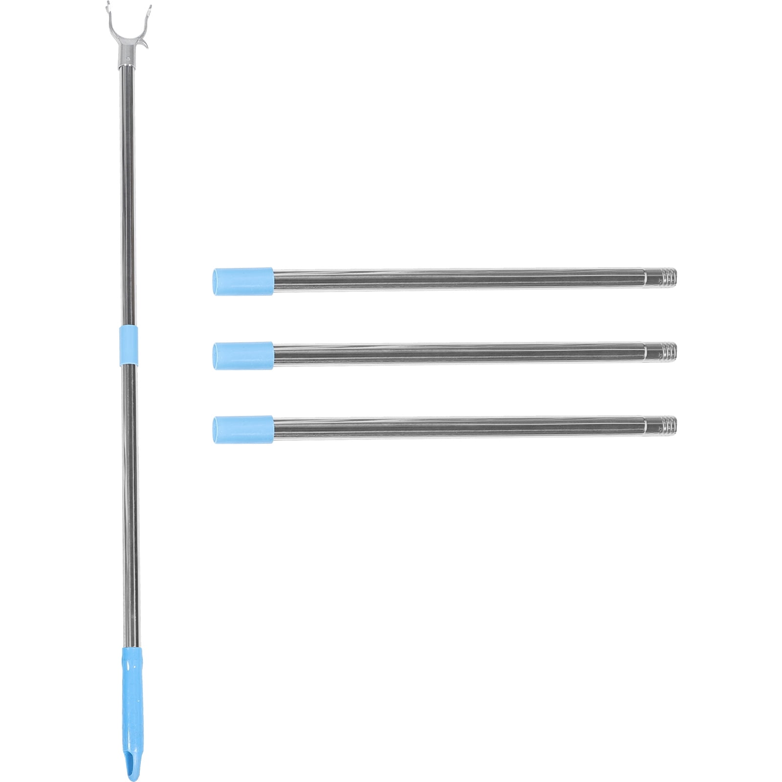 BESTOYARD Strong Sky Blue Clothes Reach Pole Adjustable Clothesline Rod ...