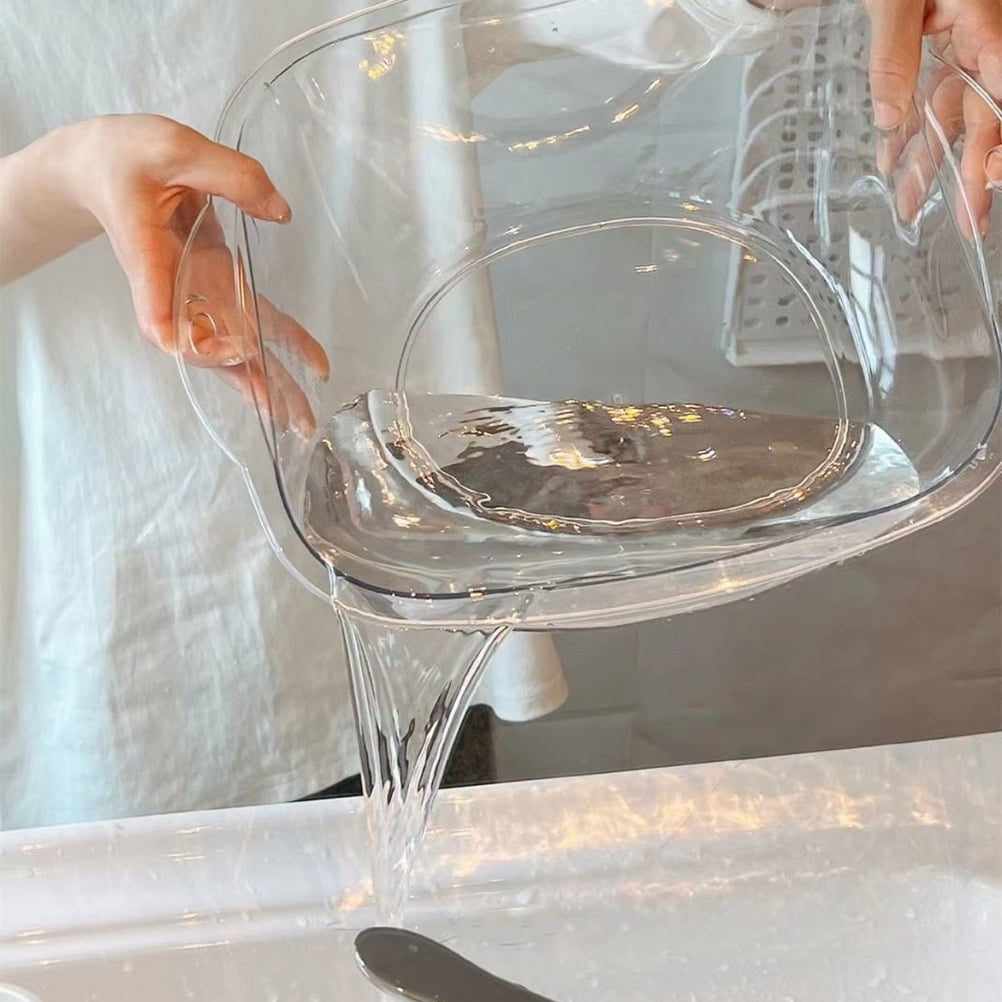 BESTOYARD Transparent Plastic Basin for Washing Face and Hands 1Pcs ...