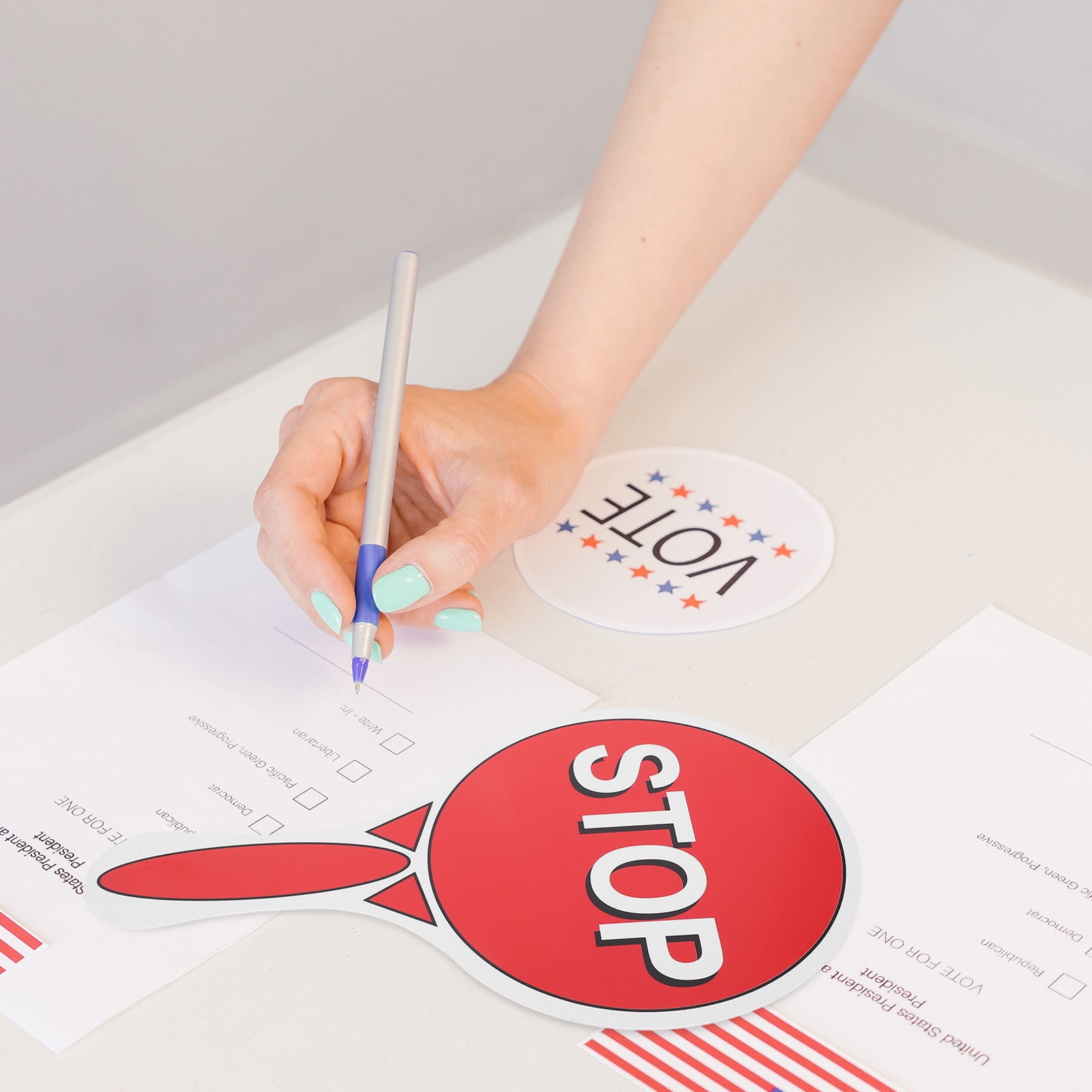 BESTOYARD Handheld Stop Sign Handheld Sign Plastic Multi Classroom 1Pcs ...