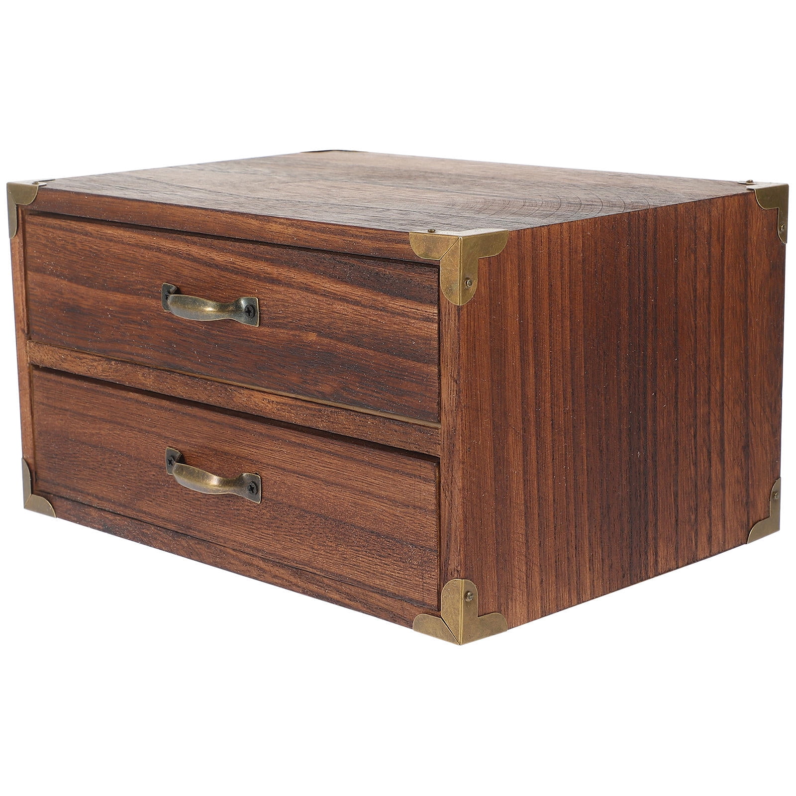 BESTOYARD Wooden Desktop Organizer with Drawers for Office Stationery ...