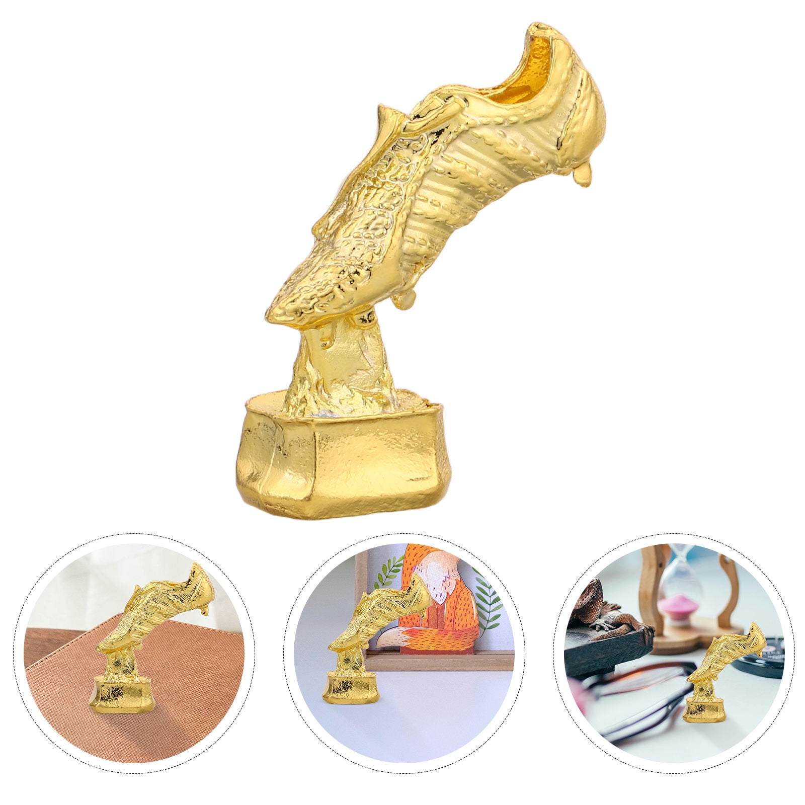BESTOYARD soccer awards Soccer Trophies Figurine Golden Alloy Boot ...