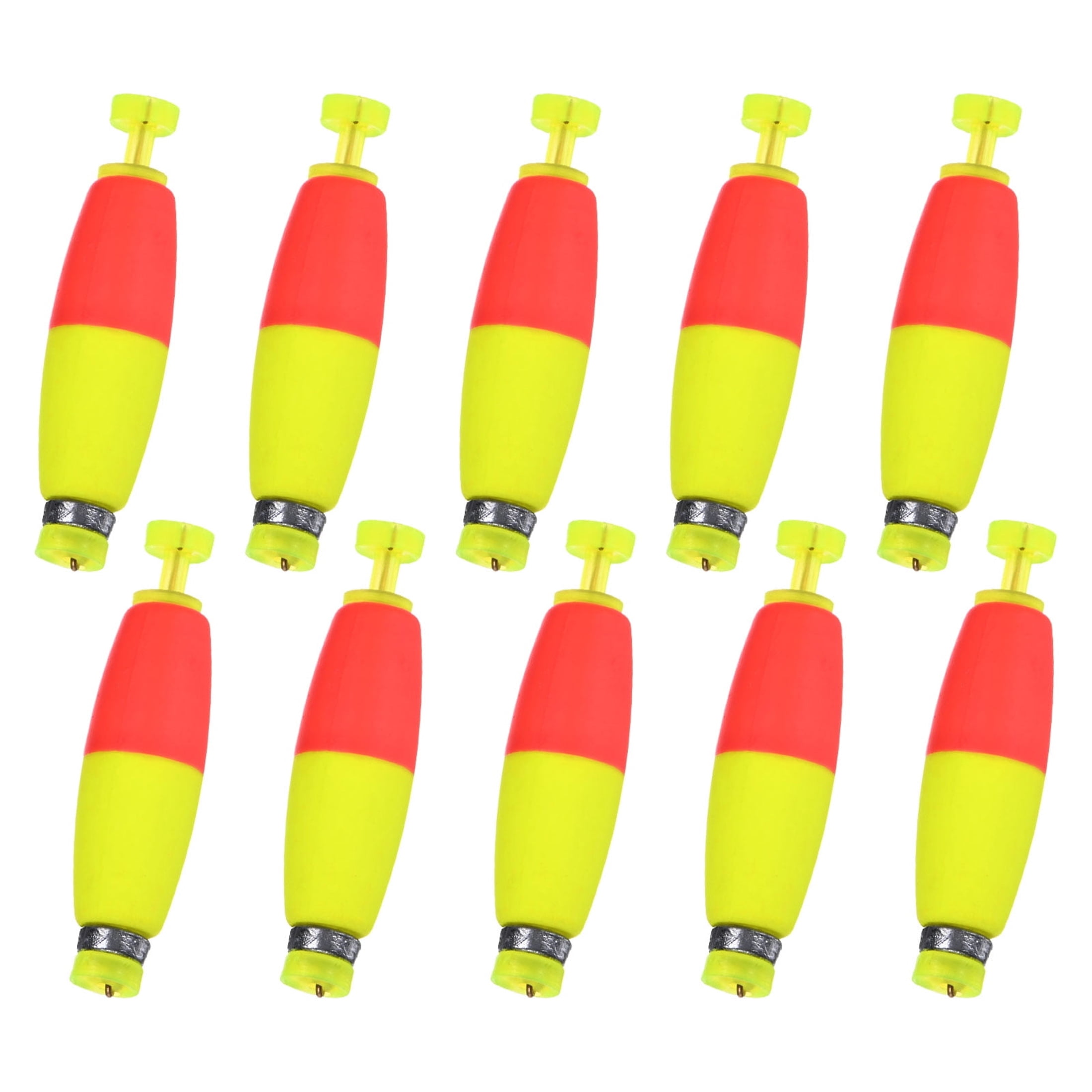 BESTSKY 10-Pack Fishing Bobbers Floats,2 Inch Eva Foam Weighted Bobbers ...