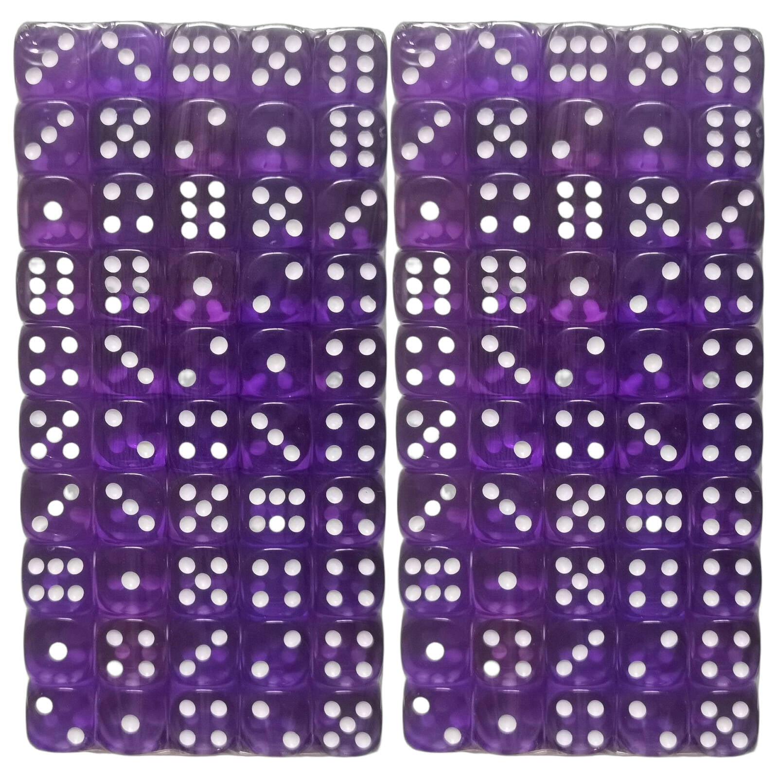 BESTSKY 100Pcs Dice Set Super Thick Unbreakable Pet Material Square ...