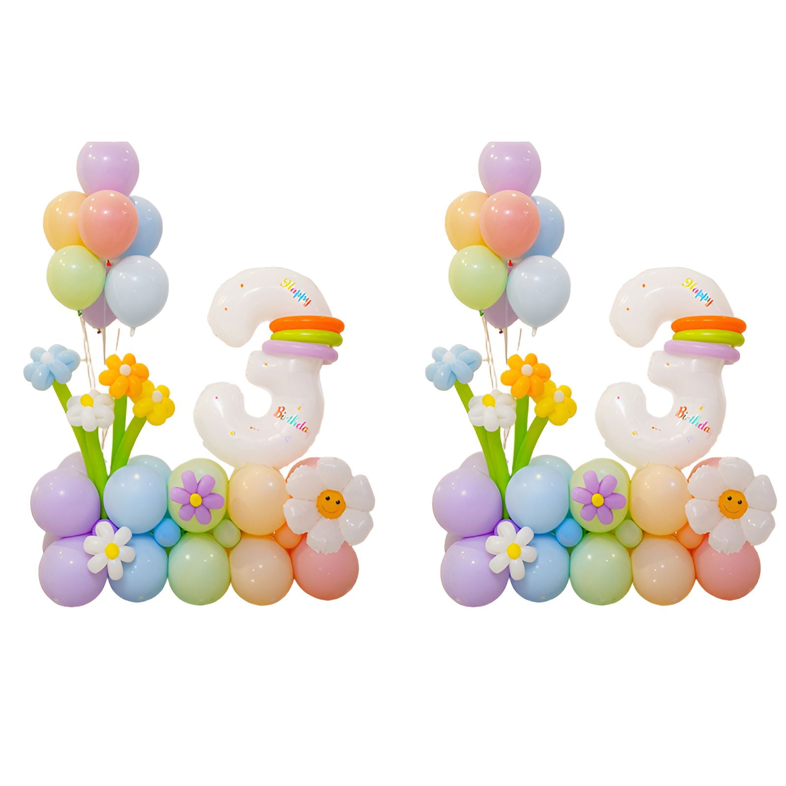 BESTSKY 100Pcs Number Balloons,Personalized Birthday Balloon Pairing ...