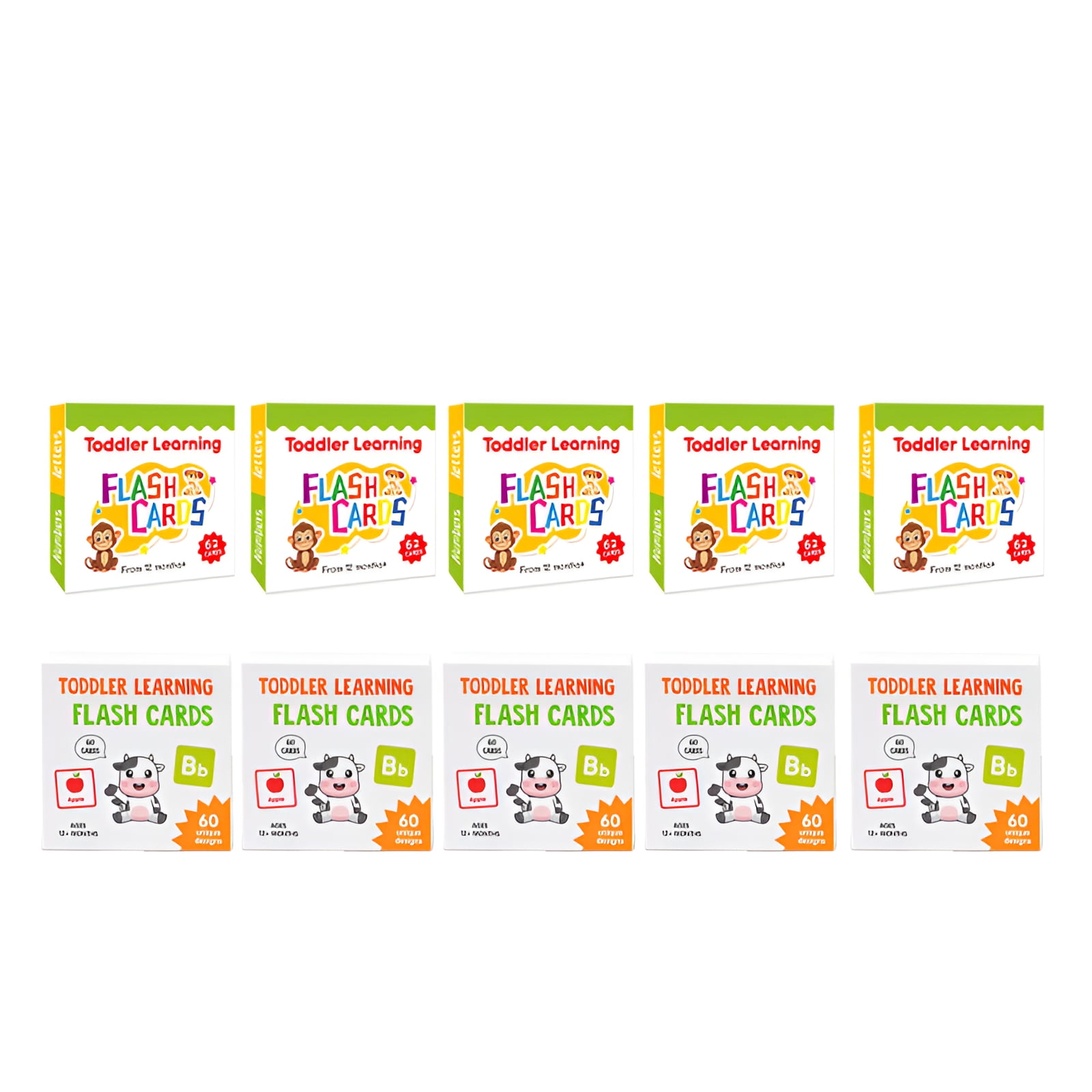 BESTSKY 10Pcs Flash Cards,Animal Image Recognition Toddler Flash Cards ...
