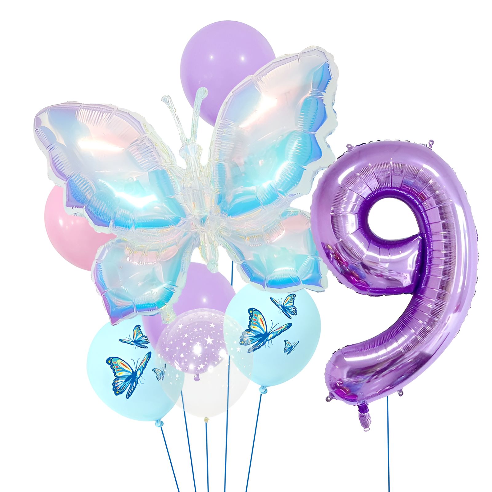 BESTSKY 10Pcs Number Balloons,Butterfly Party Decor Party Decorations ...