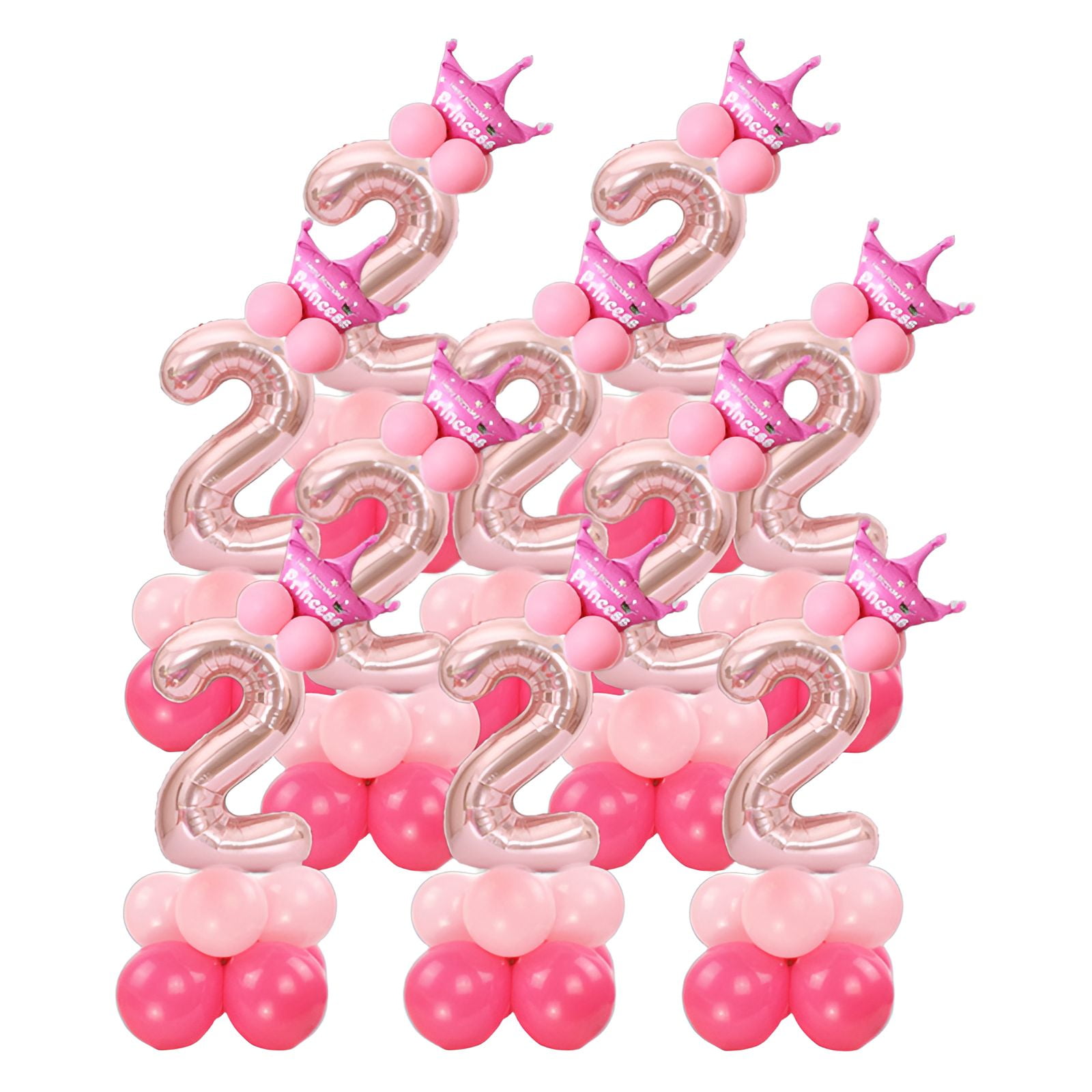 BESTSKY 10Pcs Number Balloons,Column Balloon Vibe Balloons for Birthday ...