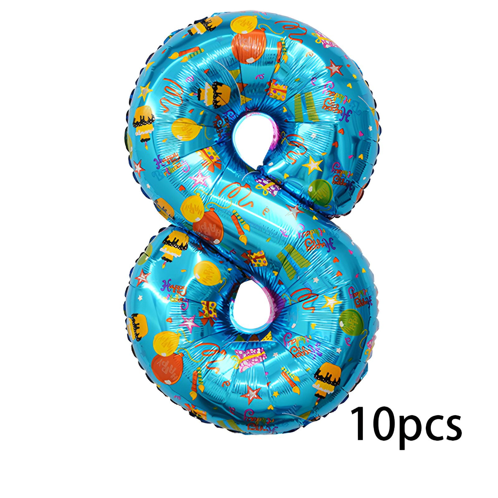 BESTSKY 10Pcs Number Balloons,Creative Balloon Setup Birthday ...