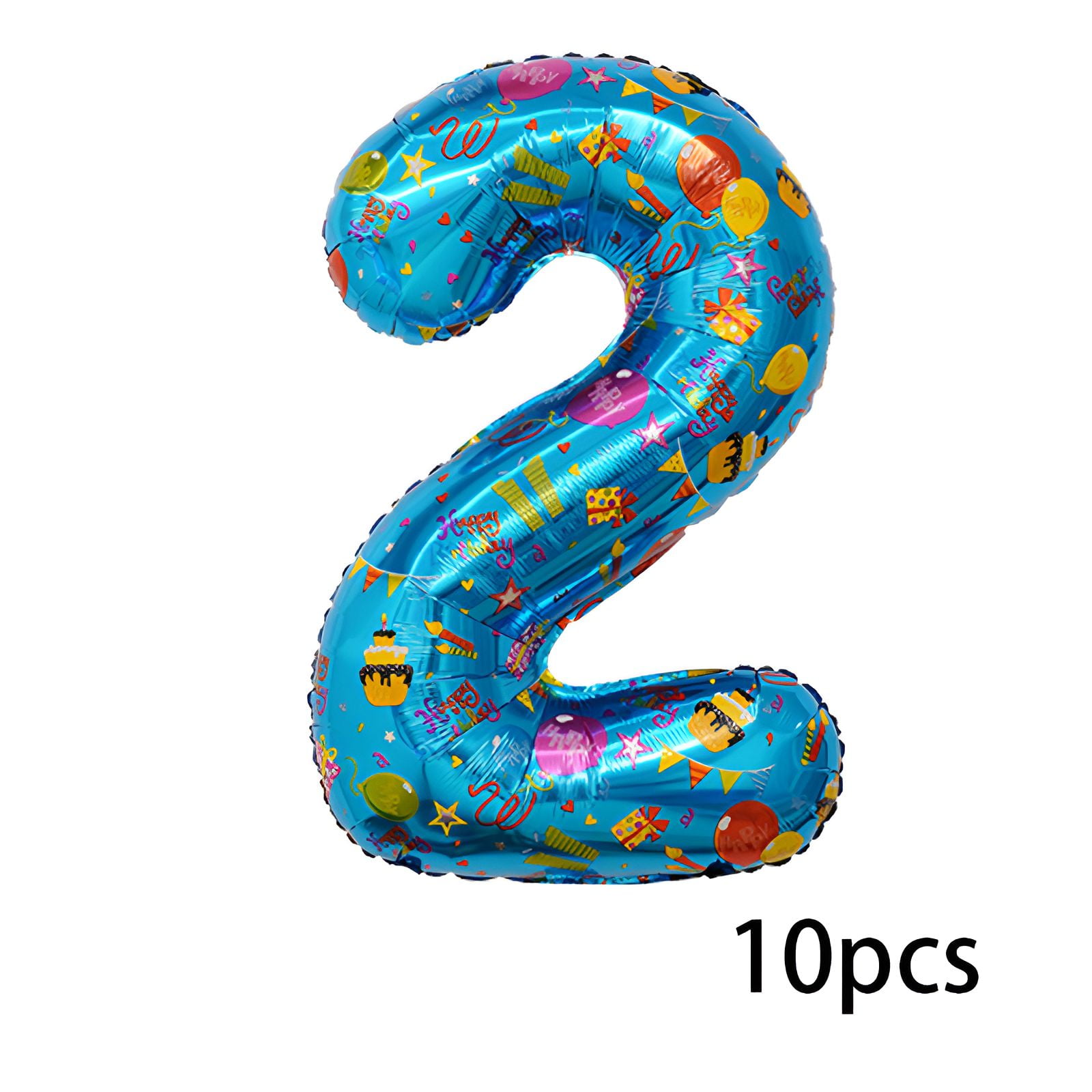 BESTSKY 10Pcs Number Balloons,Creative Display Pairing Birthday ...
