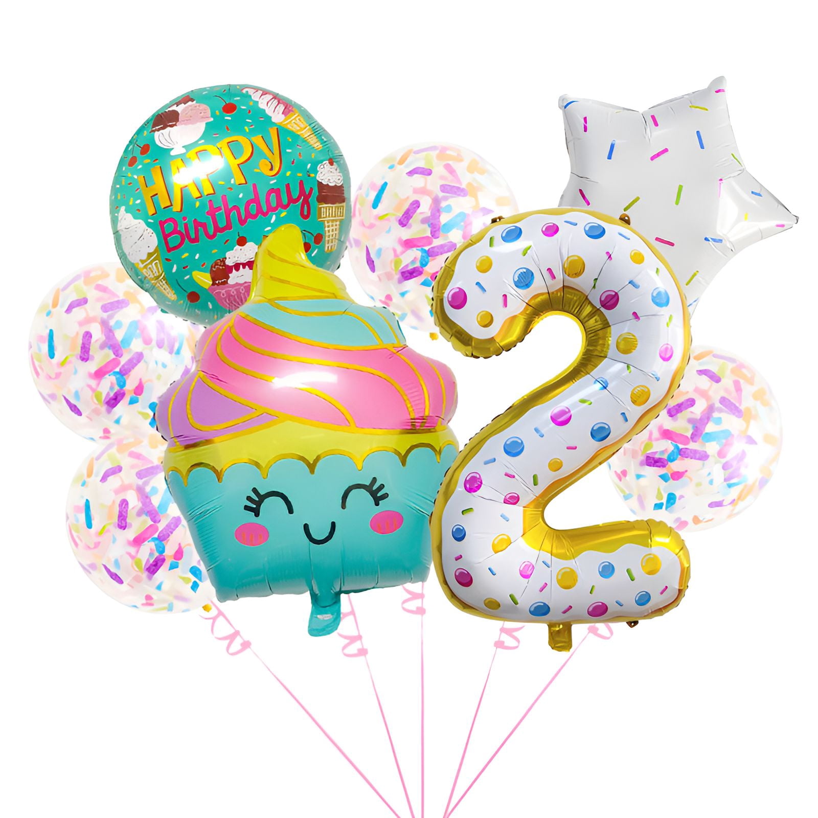 BESTSKY 10Pcs Number Balloons,Cute Party Highlight Balloons for ...