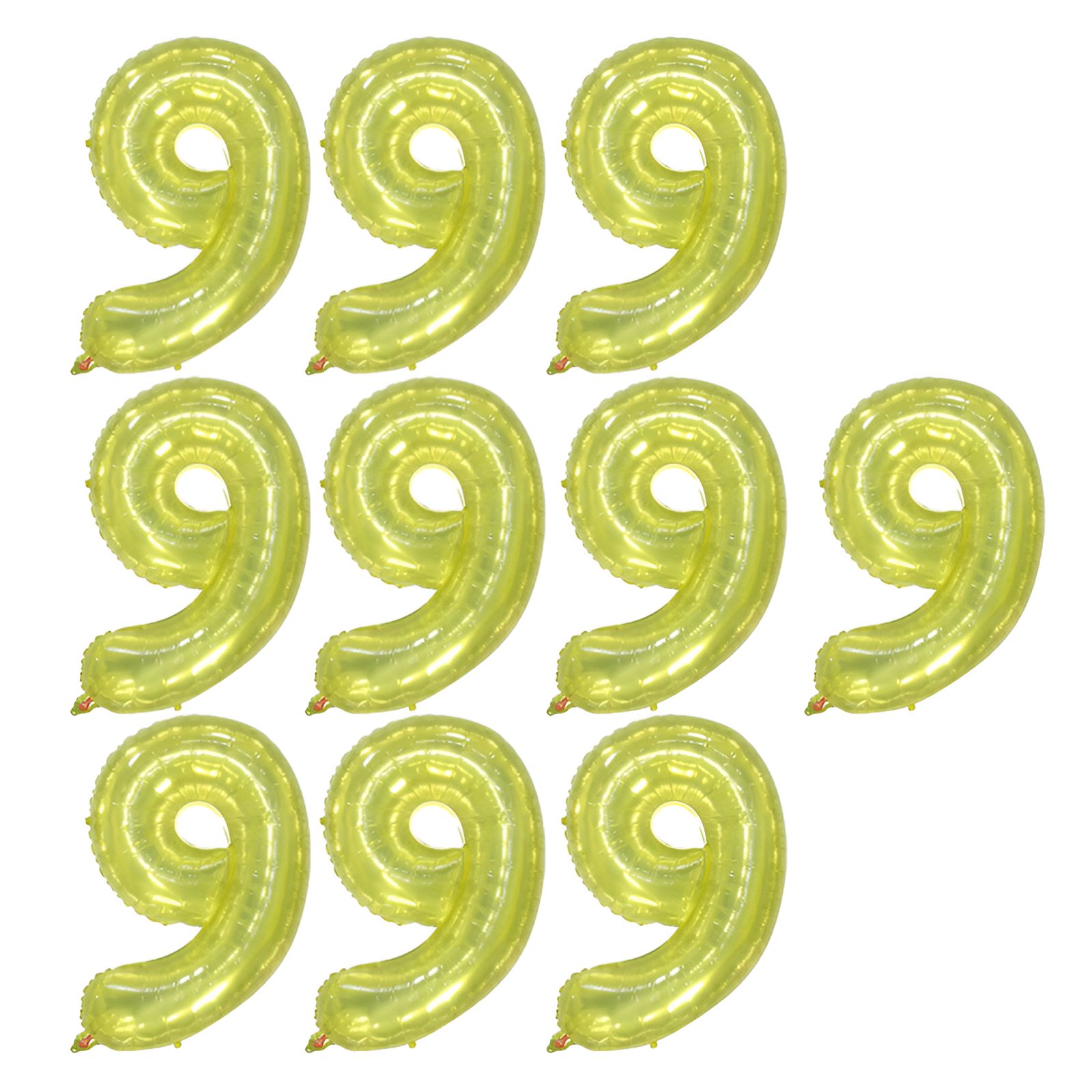 BESTSKY 10Pcs Number Balloons,Dynamic Bubble Effect Balloons Birthday ...