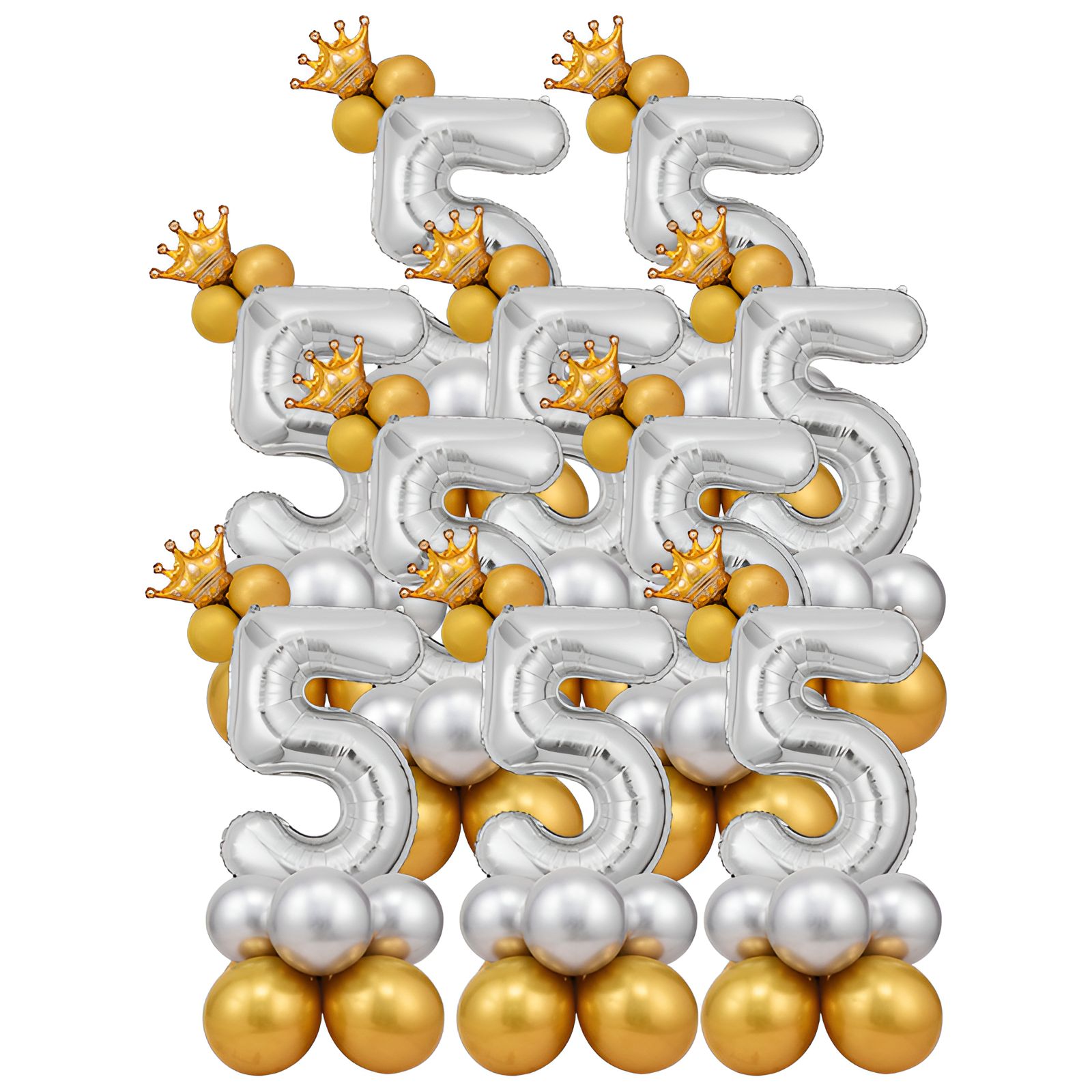 BESTSKY 10Pcs Number Balloons,Easy to Display Design Party Decorations ...