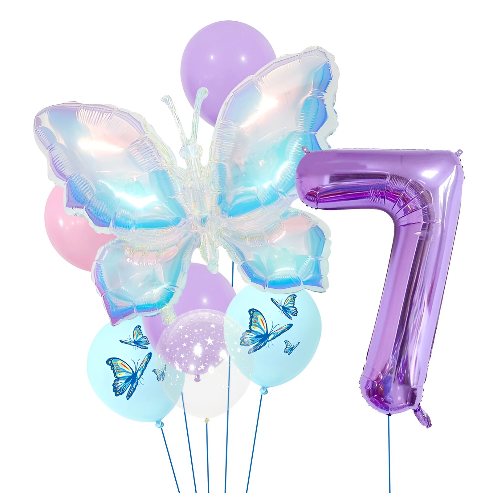 BESTSKY 10Pcs Number Balloons,Jungle Butterfly Balloons Party ...