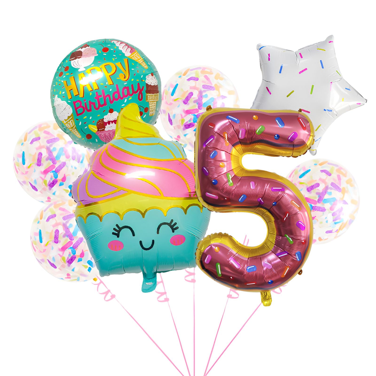 BESTSKY 10Pcs Number Balloons,Kindergarten Celebration Setup Party ...