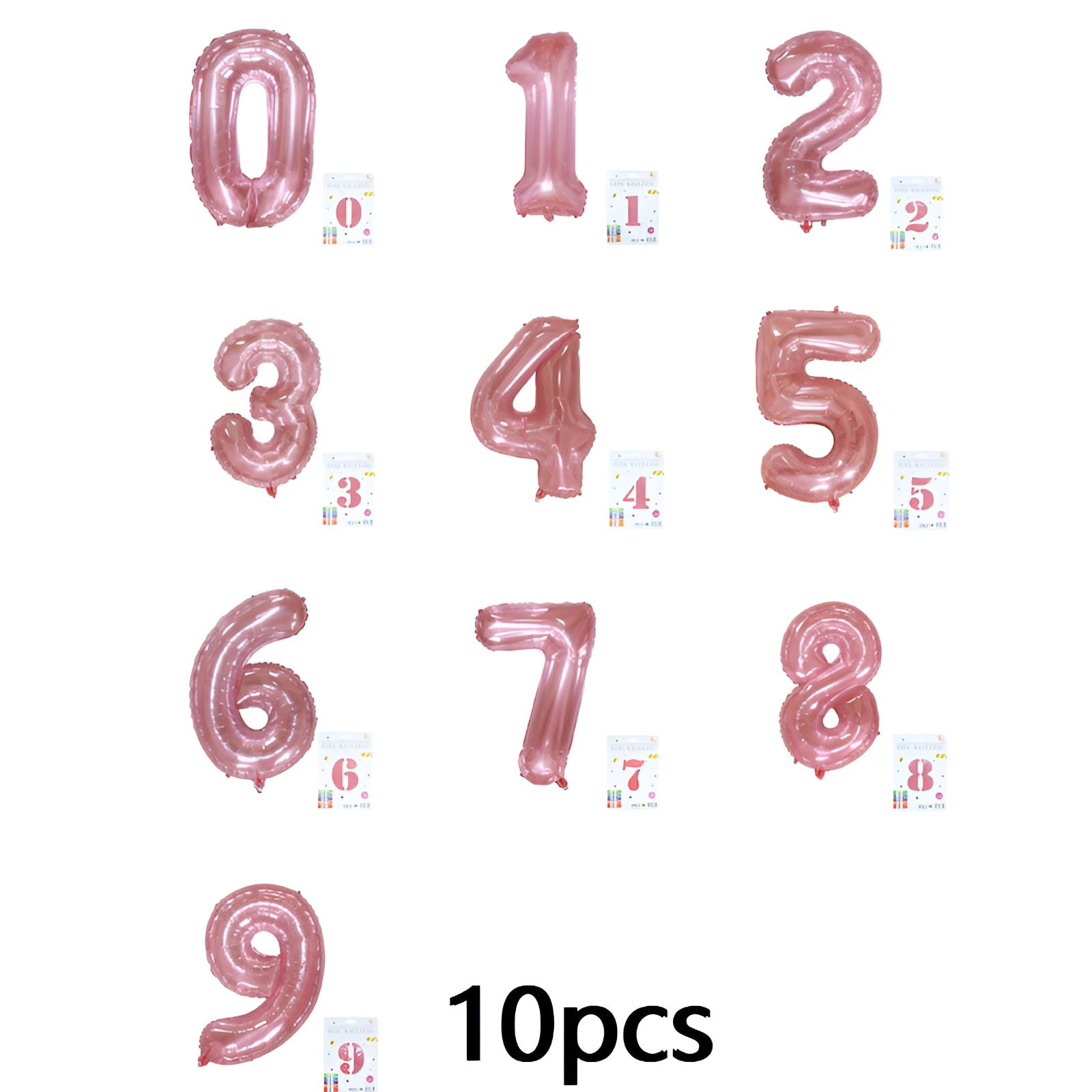 BESTSKY 10Pcs Number Balloons,Lively Color Combination Birthday Decorations,Birthday Party ...