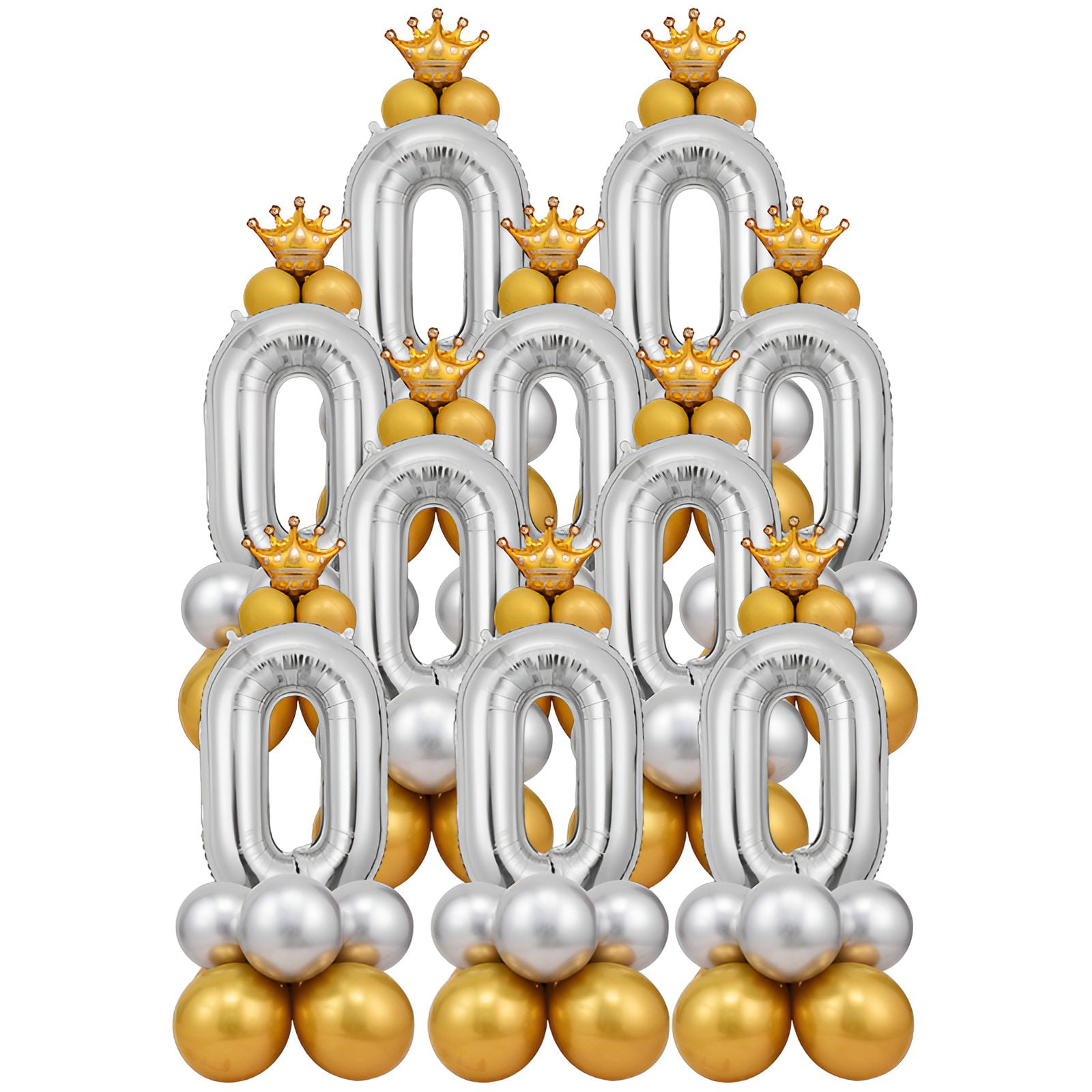 BESTSKY 10Pcs Number Balloons,Professional Balloon Column Birthday ...