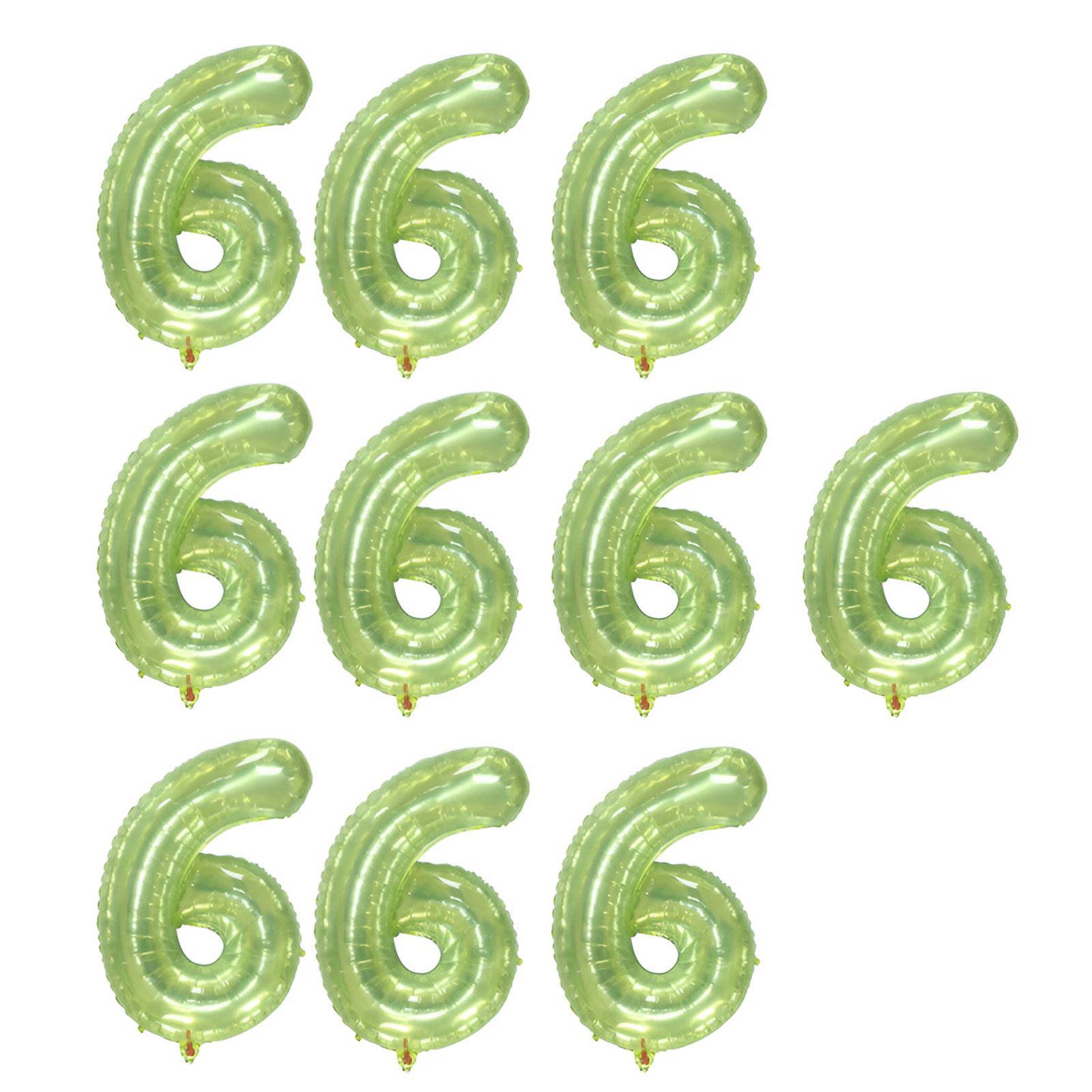 BESTSKY 10Pcs Number Balloons,Rich Transparent Jelly Balloons Party ...