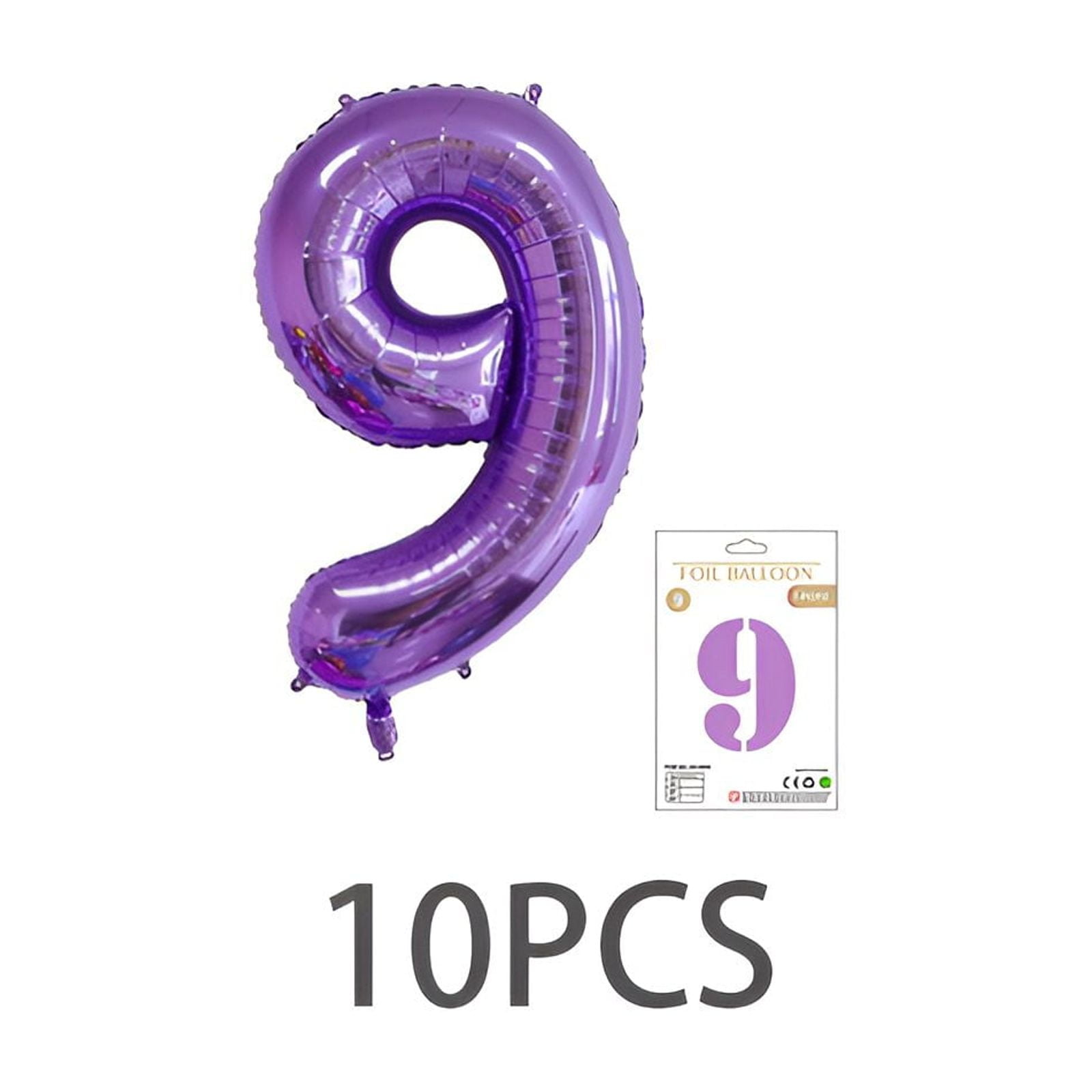 BESTSKY 10Pcs Number Balloons,Stylish Party Decor Balloons for Birthday Party,Personalized ...