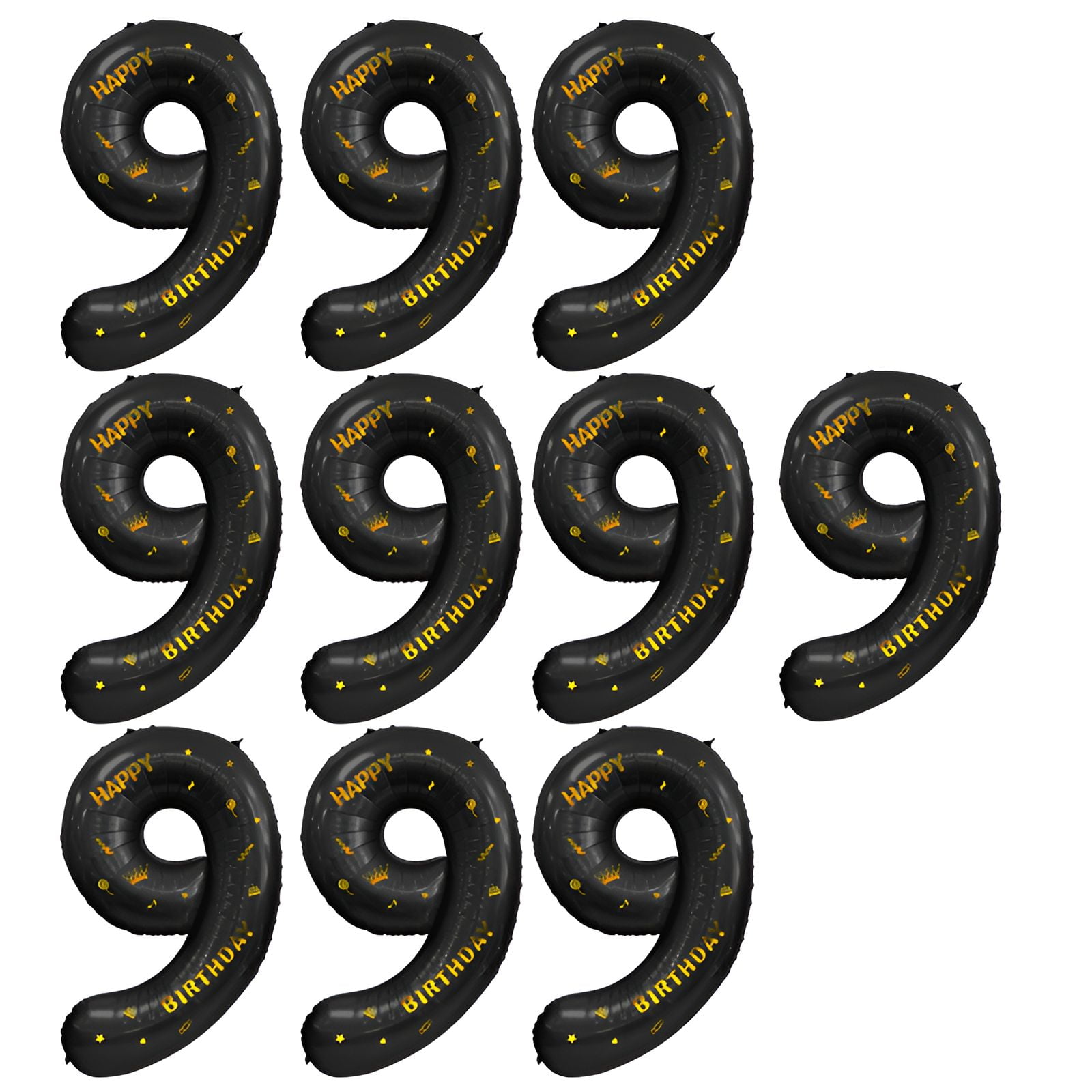 BESTSKY 10Pcs Number Balloons,Unique Decoration Effect Balloons for ...