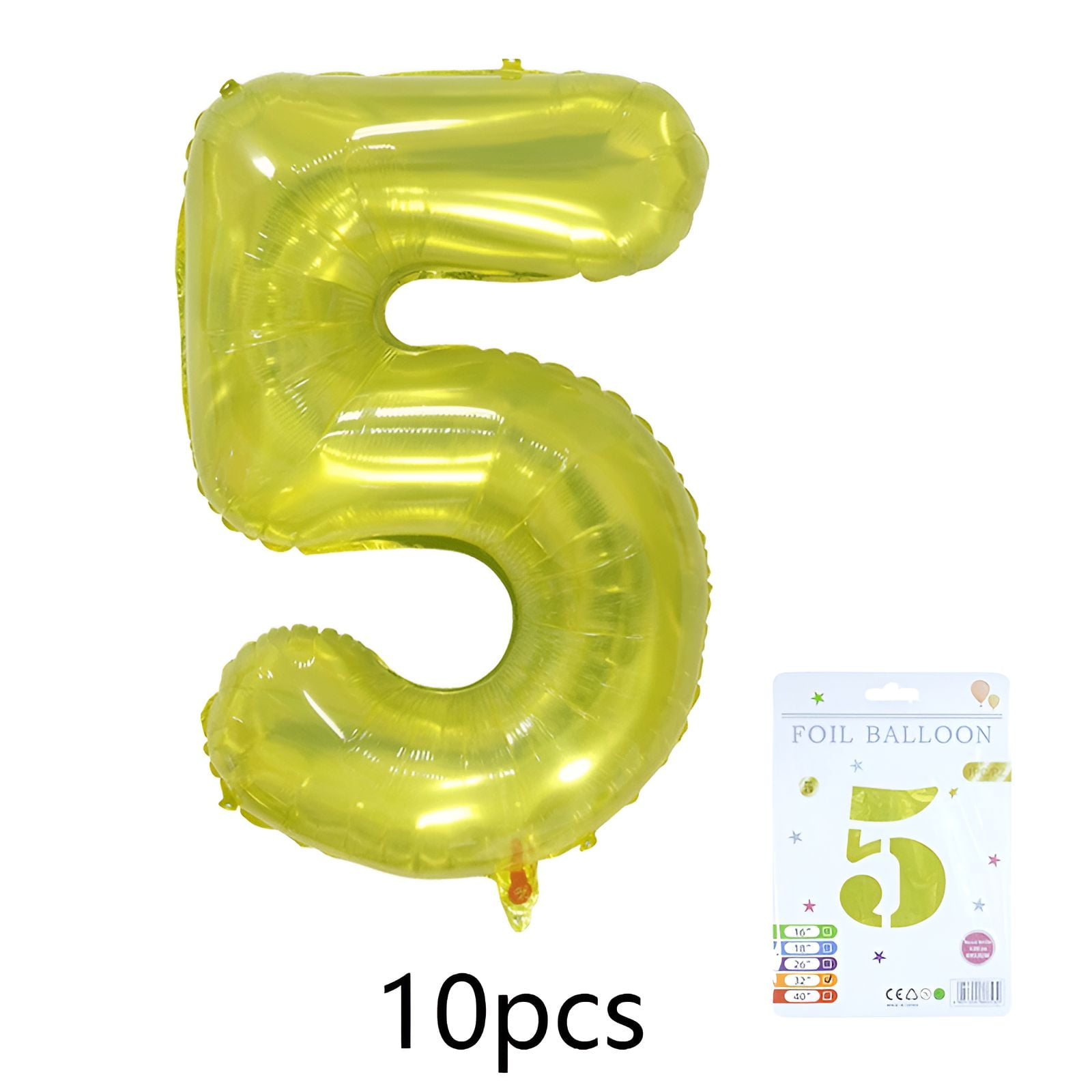 BESTSKY 10Pcs Number Balloons,Unique Scene Decoration Balloon Birthday ...
