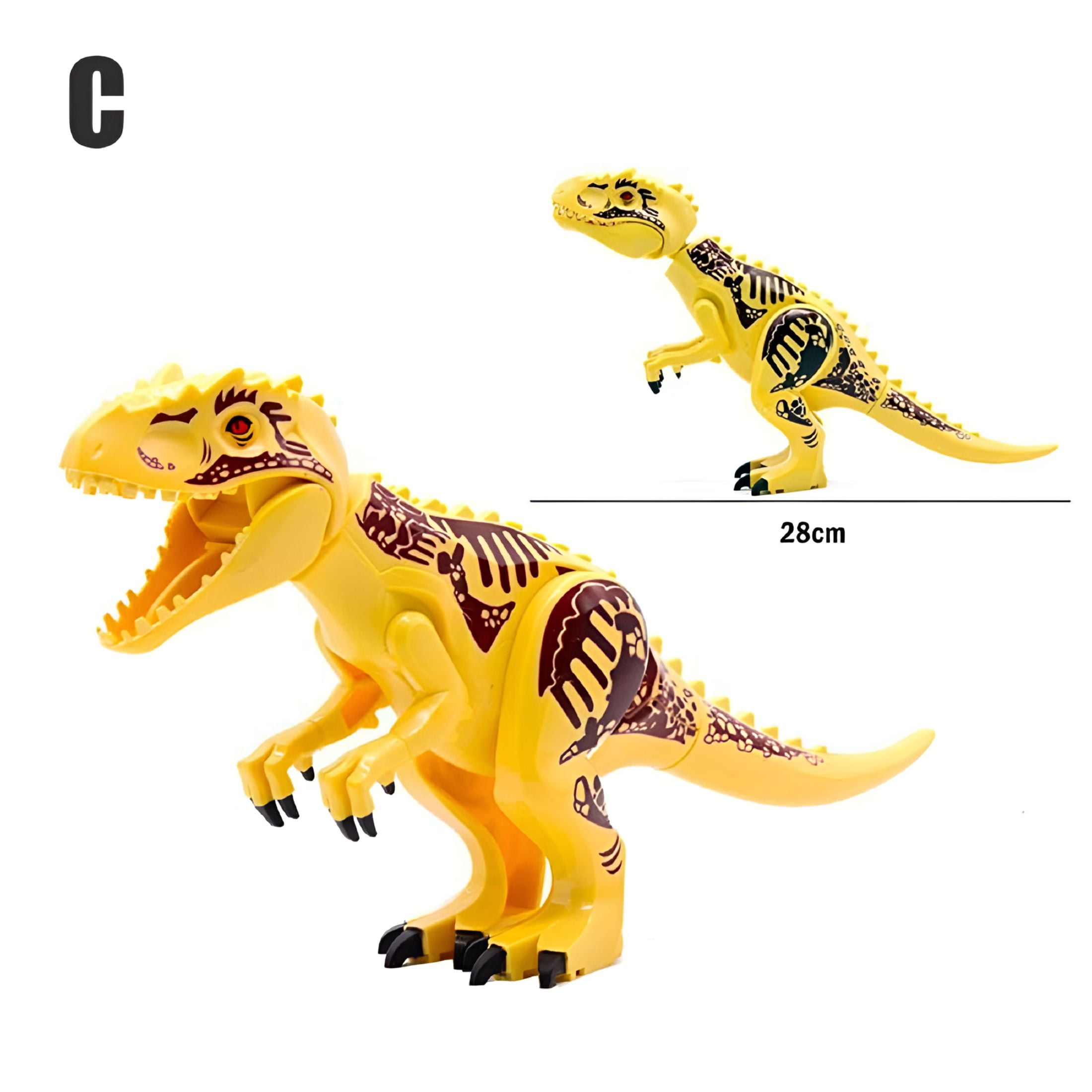 BESTSKY 11-inch Dinos Toy Buildable Dinosaur Building Blocks Figures ...