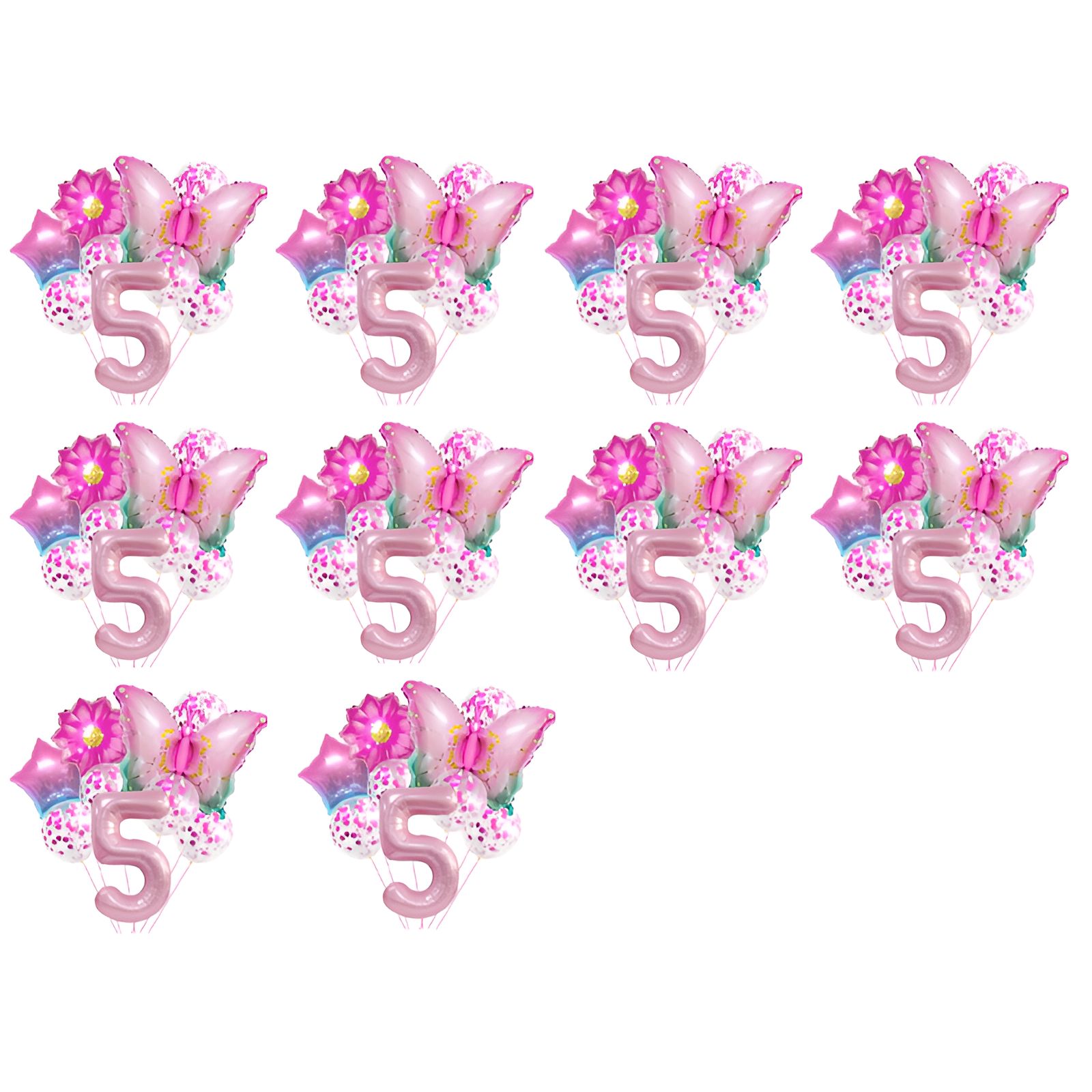 BESTSKY 110Pcs Number Balloons,Beautiful Butterfly Balloons Balloons ...