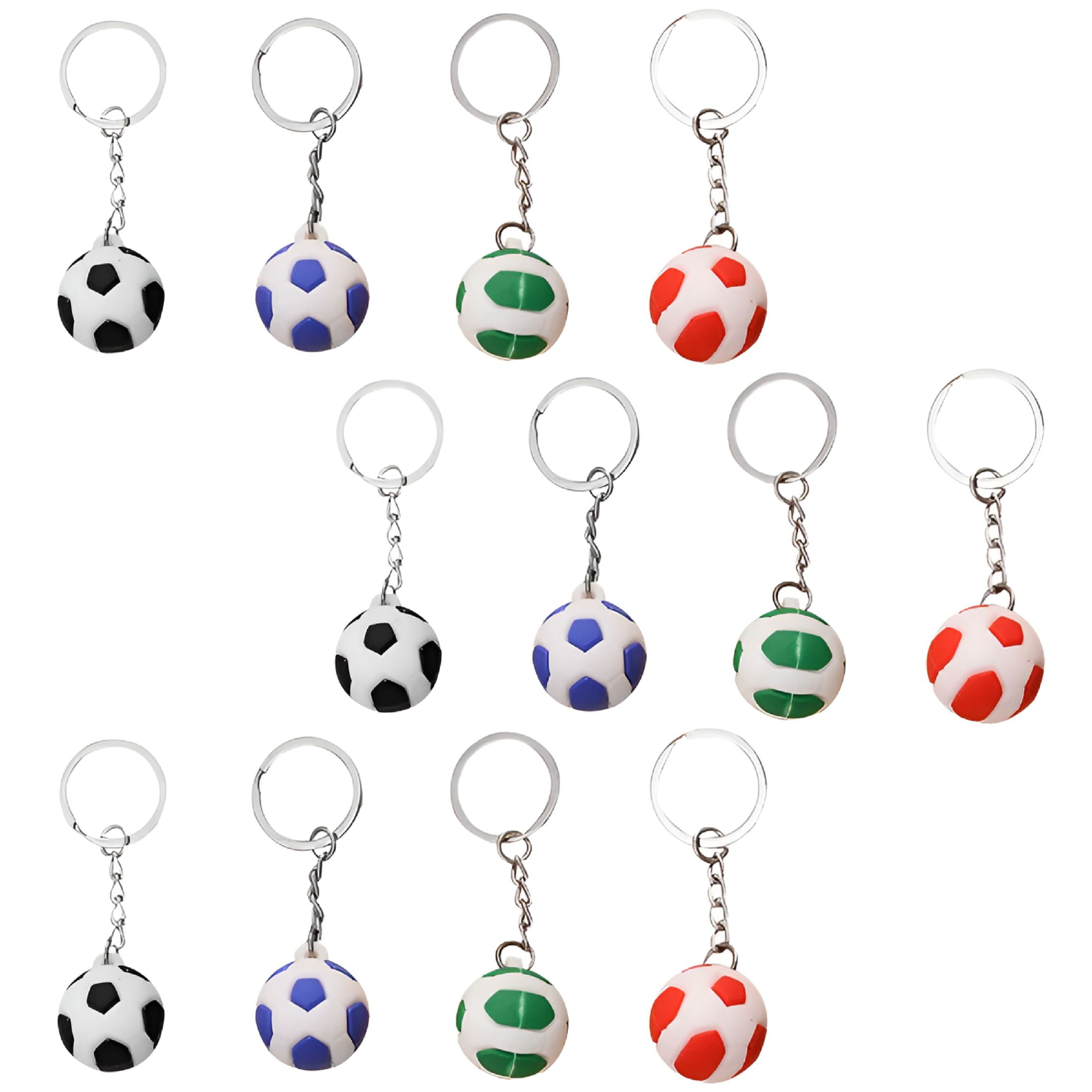 BESTSKY 12 Pcs Sports Party Favors Soccer Keychain for Kids Charm ...