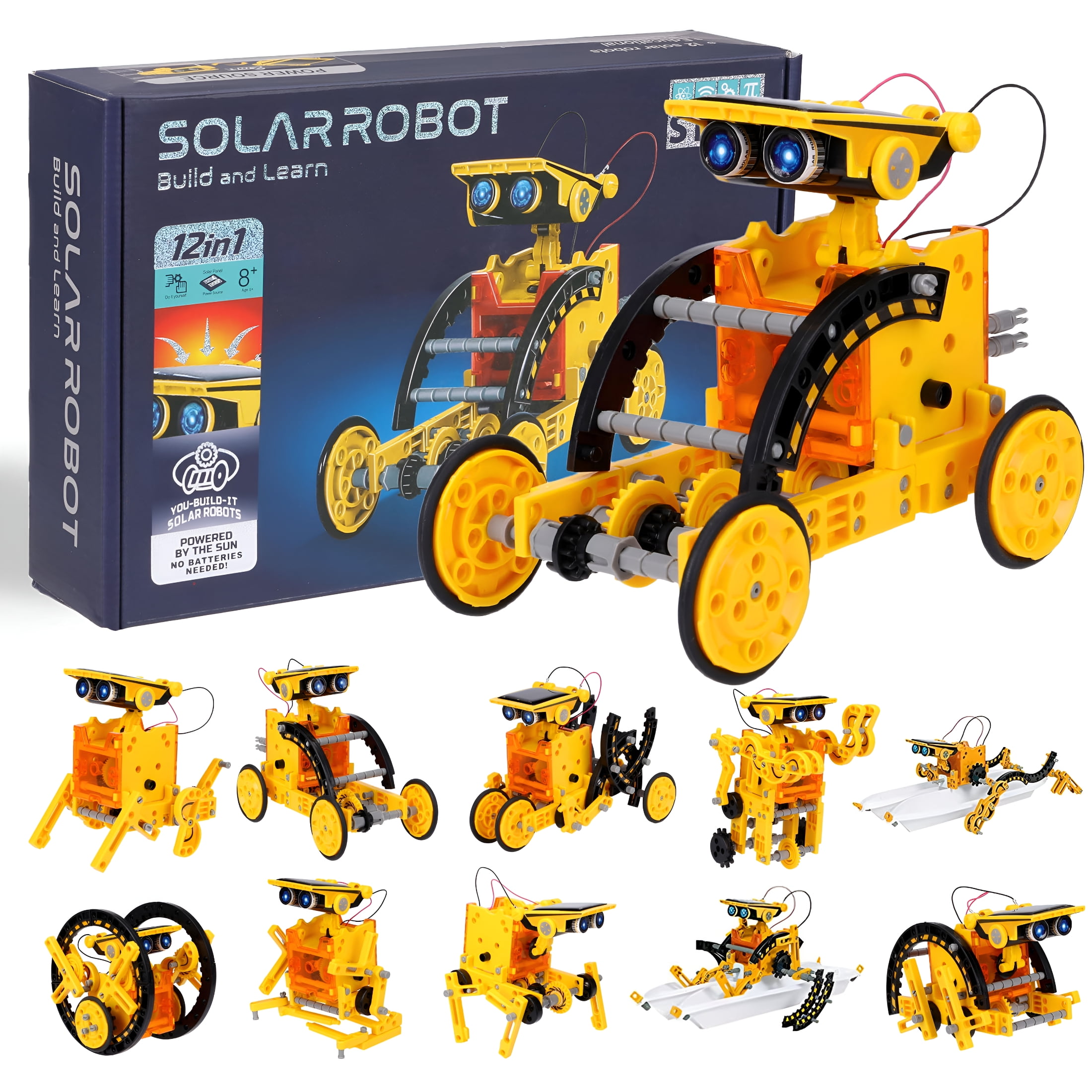 BESTSKY 12-in-1 STEM Solar Robot Kit Toys Gifts for 8 9 10 11 12 13 ...