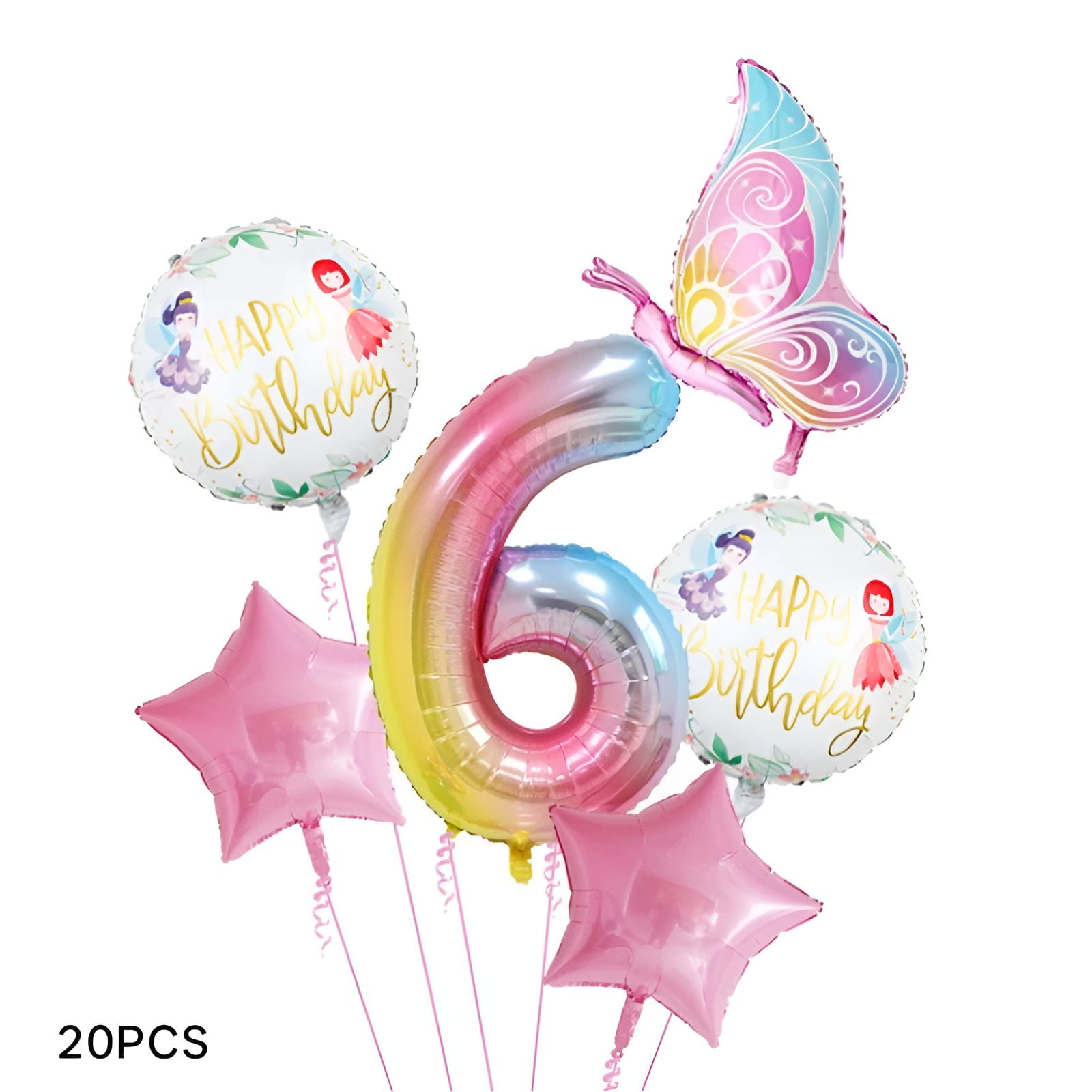 BESTSKY 120Pcs Number Balloons,Delicate Girl Balloons Party Decorations ...