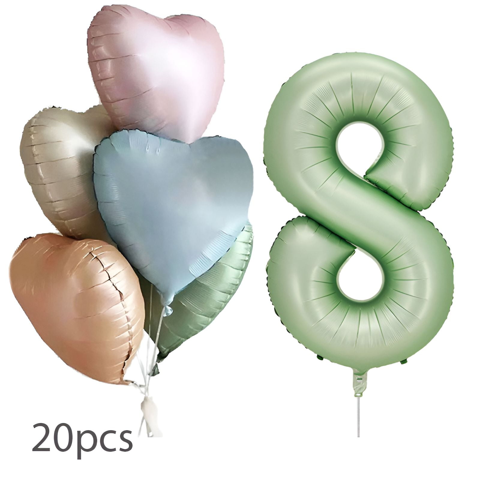 BESTSKY 120Pcs Number Balloons,Highlight Visual Effect Party Decorations,Unique Photo Background ...