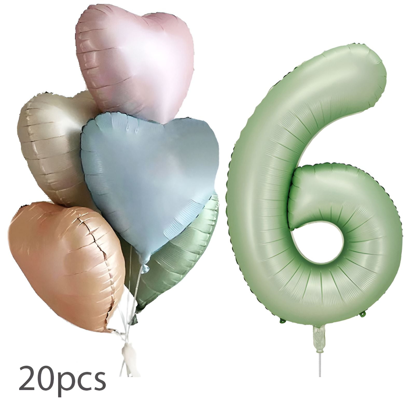 BESTSKY 120Pcs Number Balloons,Milk Caramel Color Combo Party ...