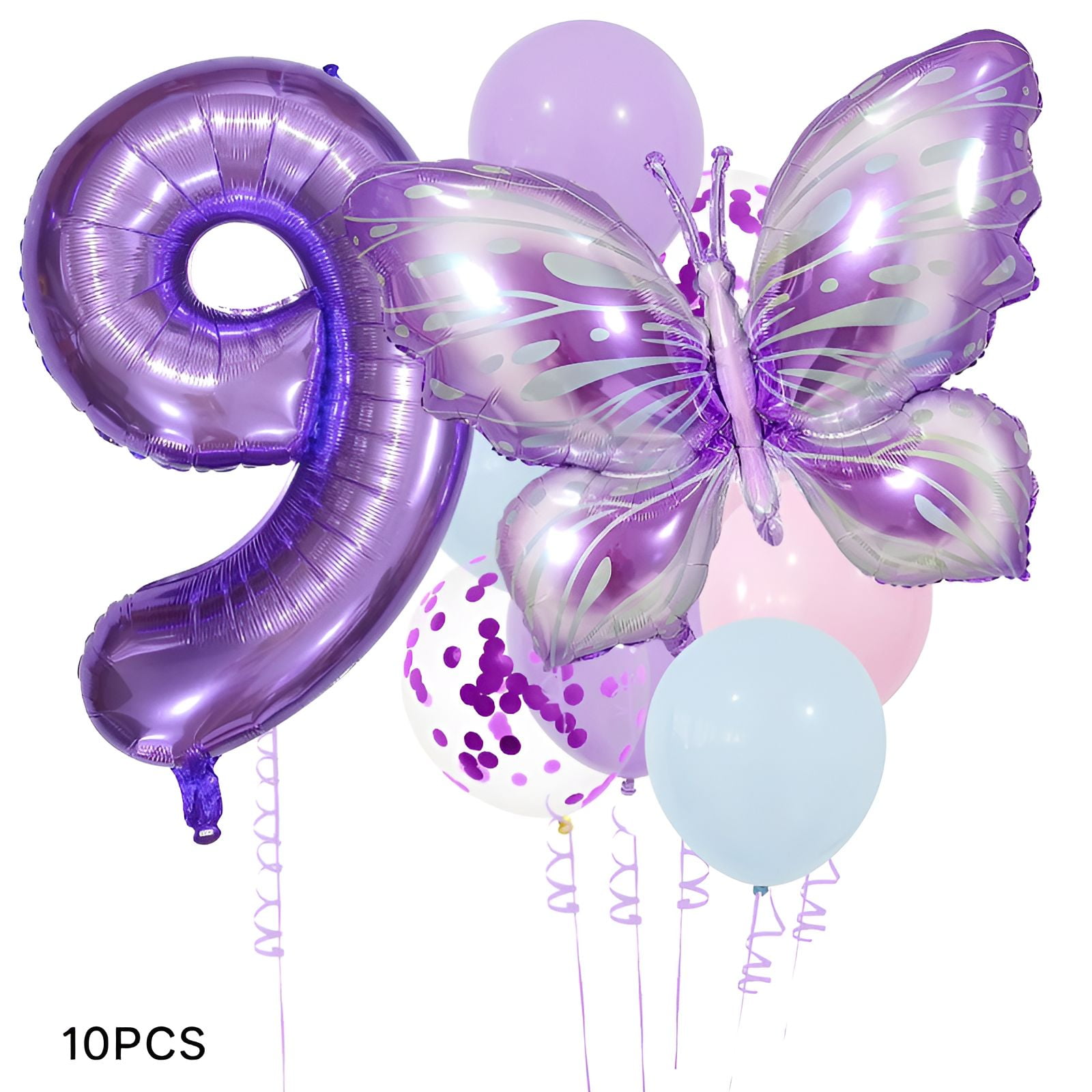 BESTSKY 120Pcs Number Balloons,Stylish Flower Design Party Decorations ...