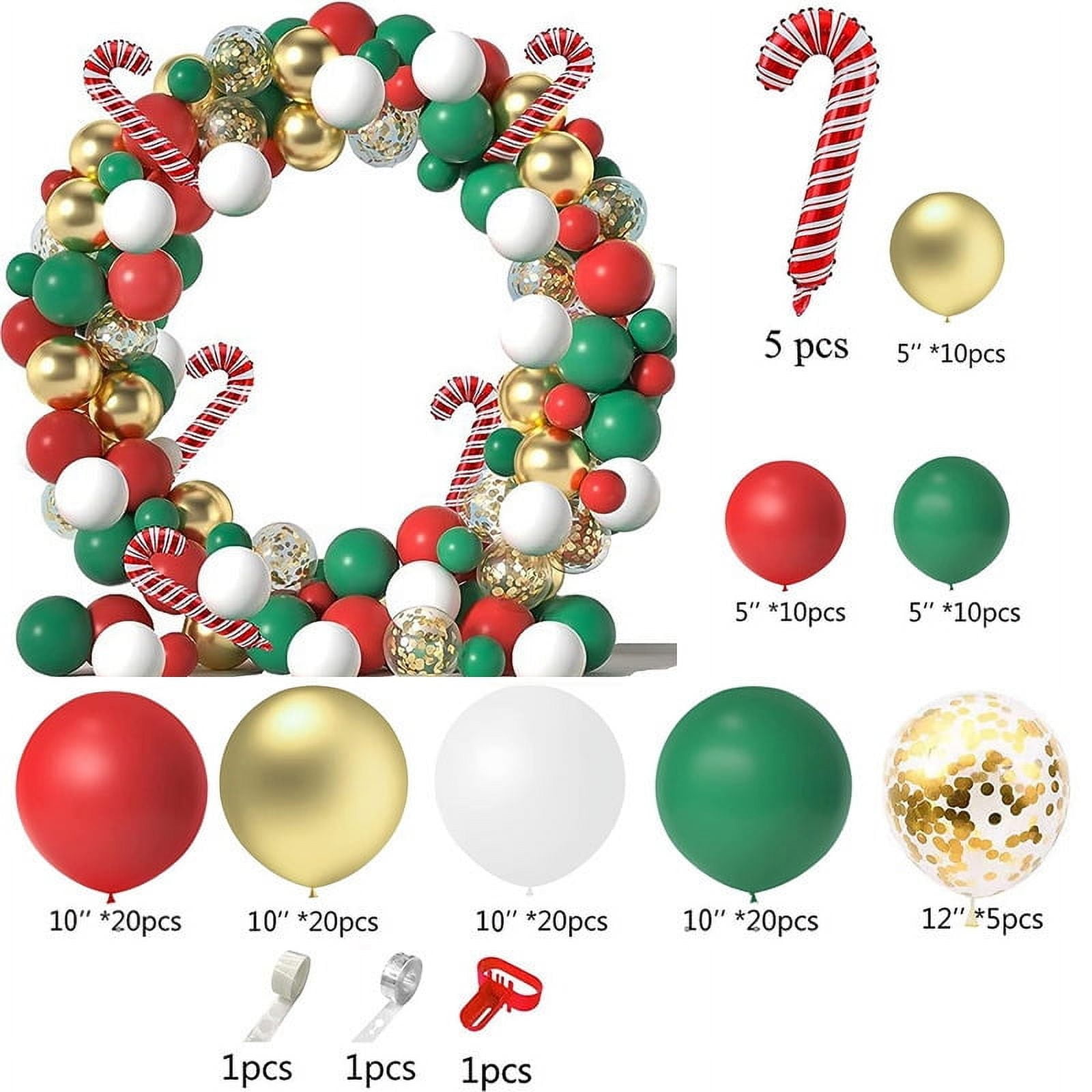 BESTSKY 123 Pcs Balloon Arch Kit,Non-Toxic Aluminum Latex Balloon ...