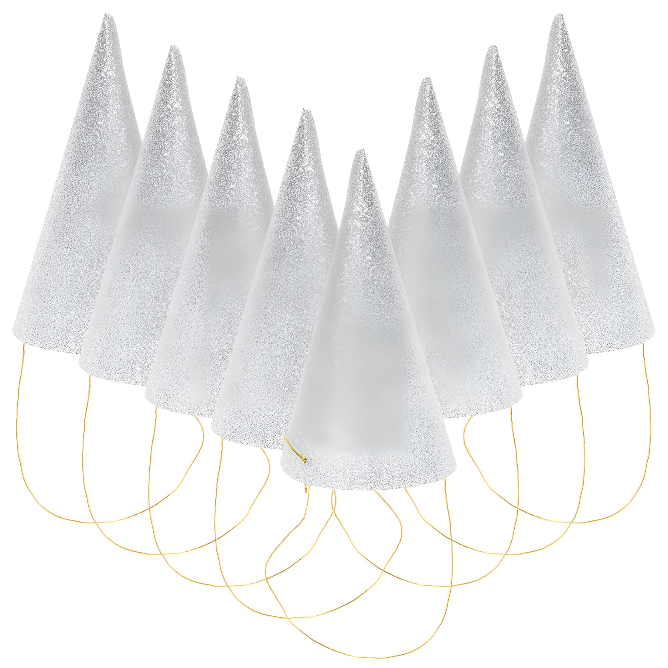 BESTSKY 12PCS Glitter Cone Party Hats Triangle Birthday Hats for Kids ...