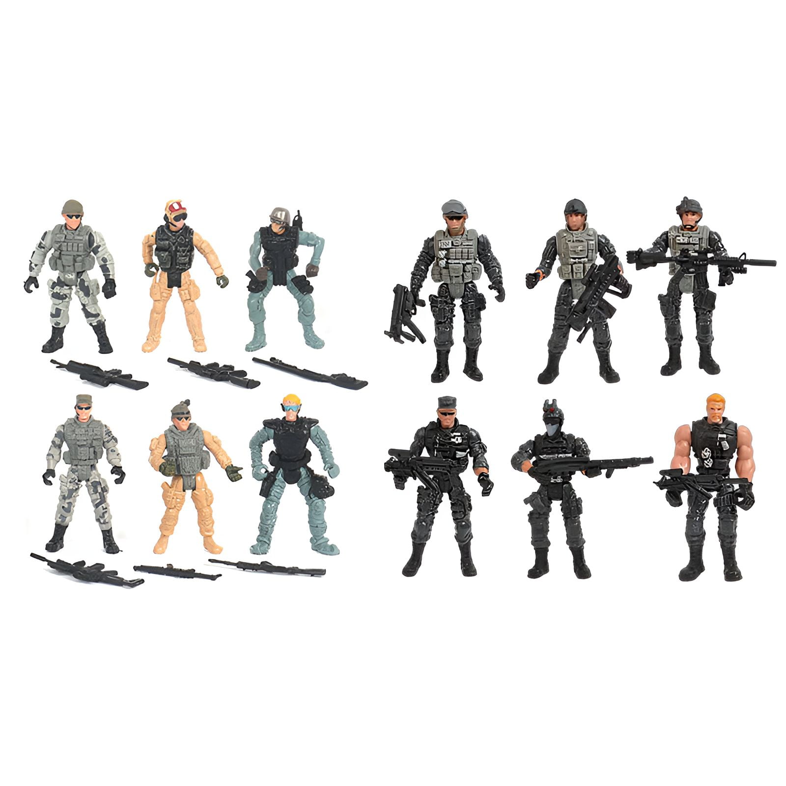 BESTSKY 12Pcs Army Men,Figures Fully Detachable Army Toys,Modular ...