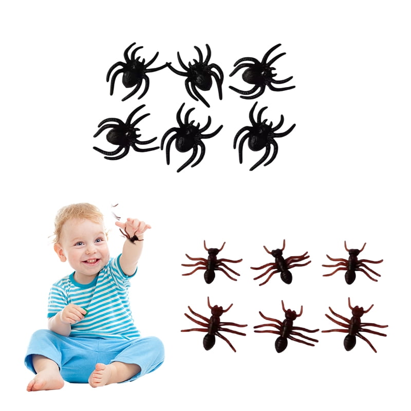 BESTSKY 12Pcs Fake Bugs,Ants and Spiders Plastic Bugs,Vivid Detail Bug ...