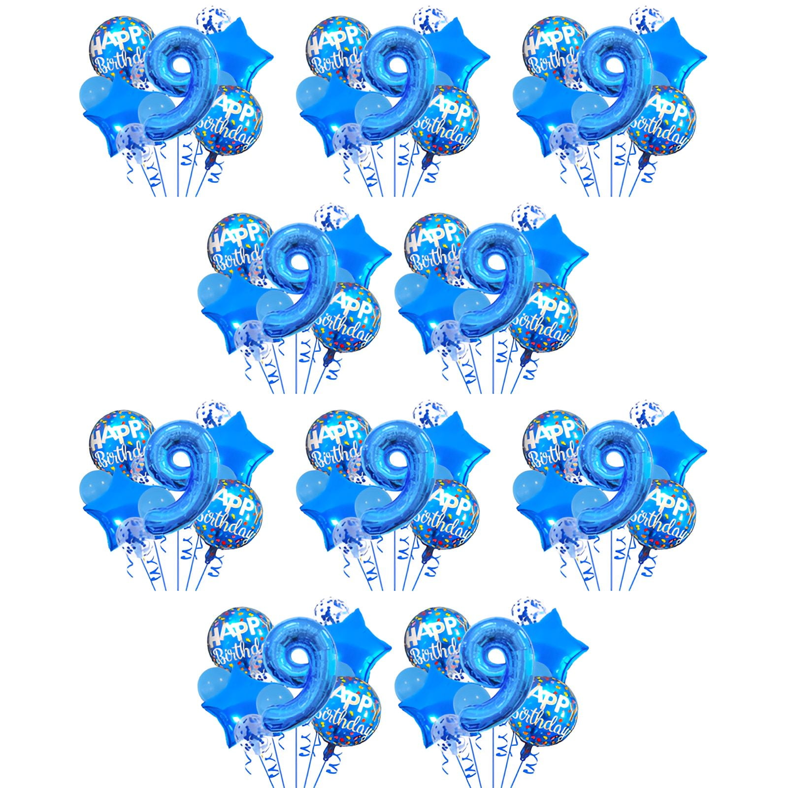 BESTSKY 130Pcs Number Balloons,Multiple Matching Options Party ...