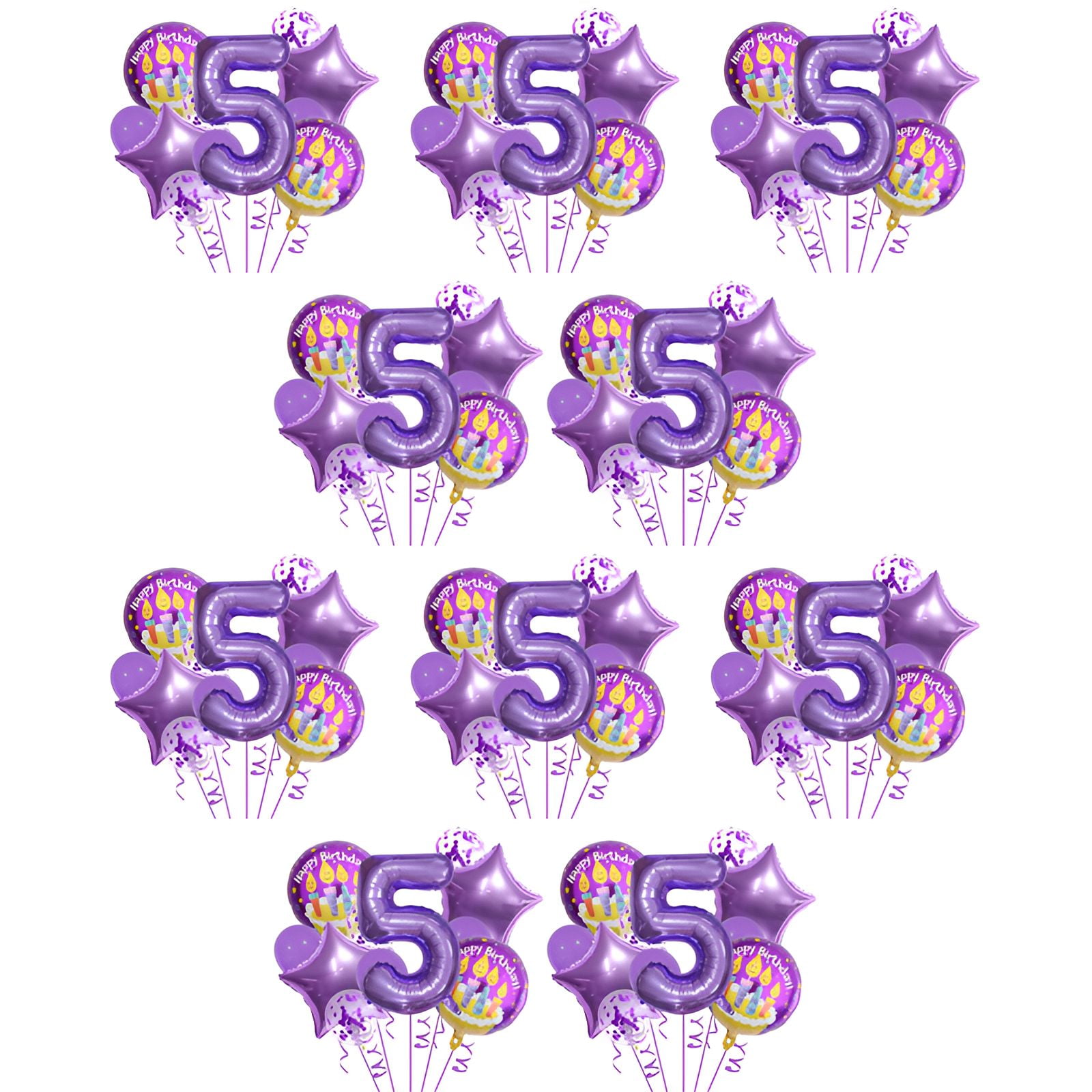 BESTSKY 130Pcs Number Balloons,Party Photo Props Balloons for Birthday ...