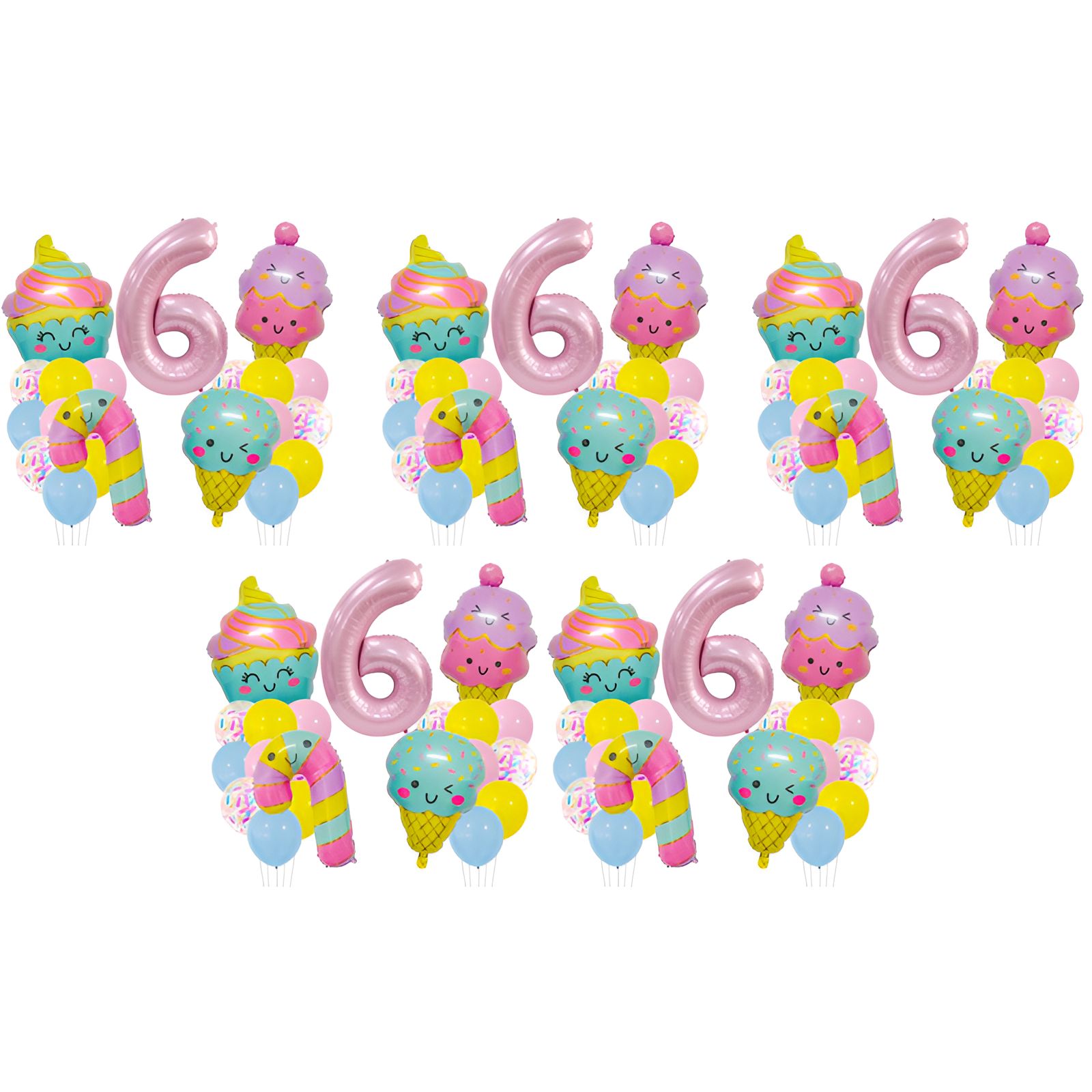 BESTSKY 130Pcs Number Balloons,Pink Party Balloons Party Decorations ...
