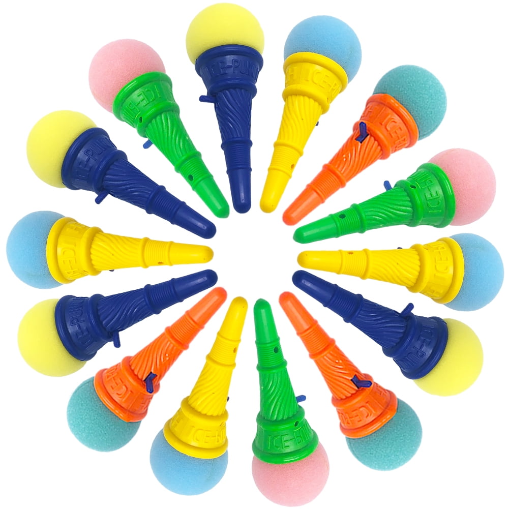 BESTSKY 14-Pack 7-Inch Multicolor Ice Cream Foam Ball Launchers with ...