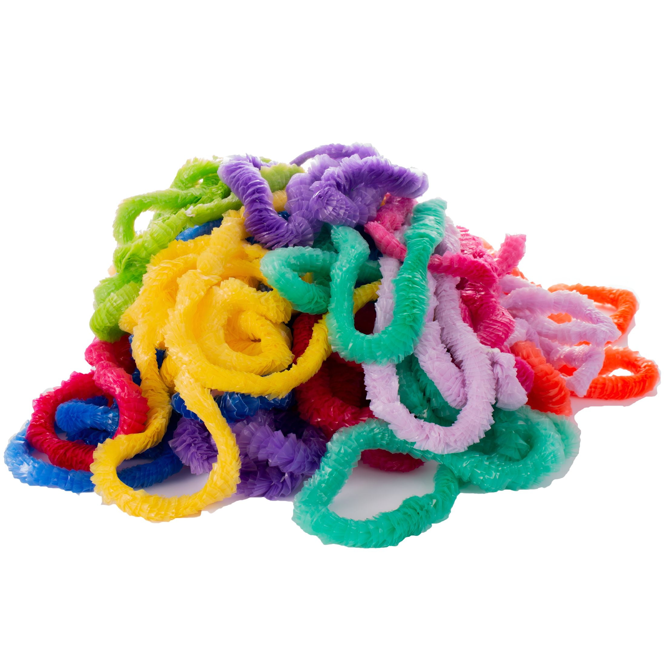 BESTSKY 144pc Hawaiian Plastic Luau Party Leis,34"L,Assorted Colors ...