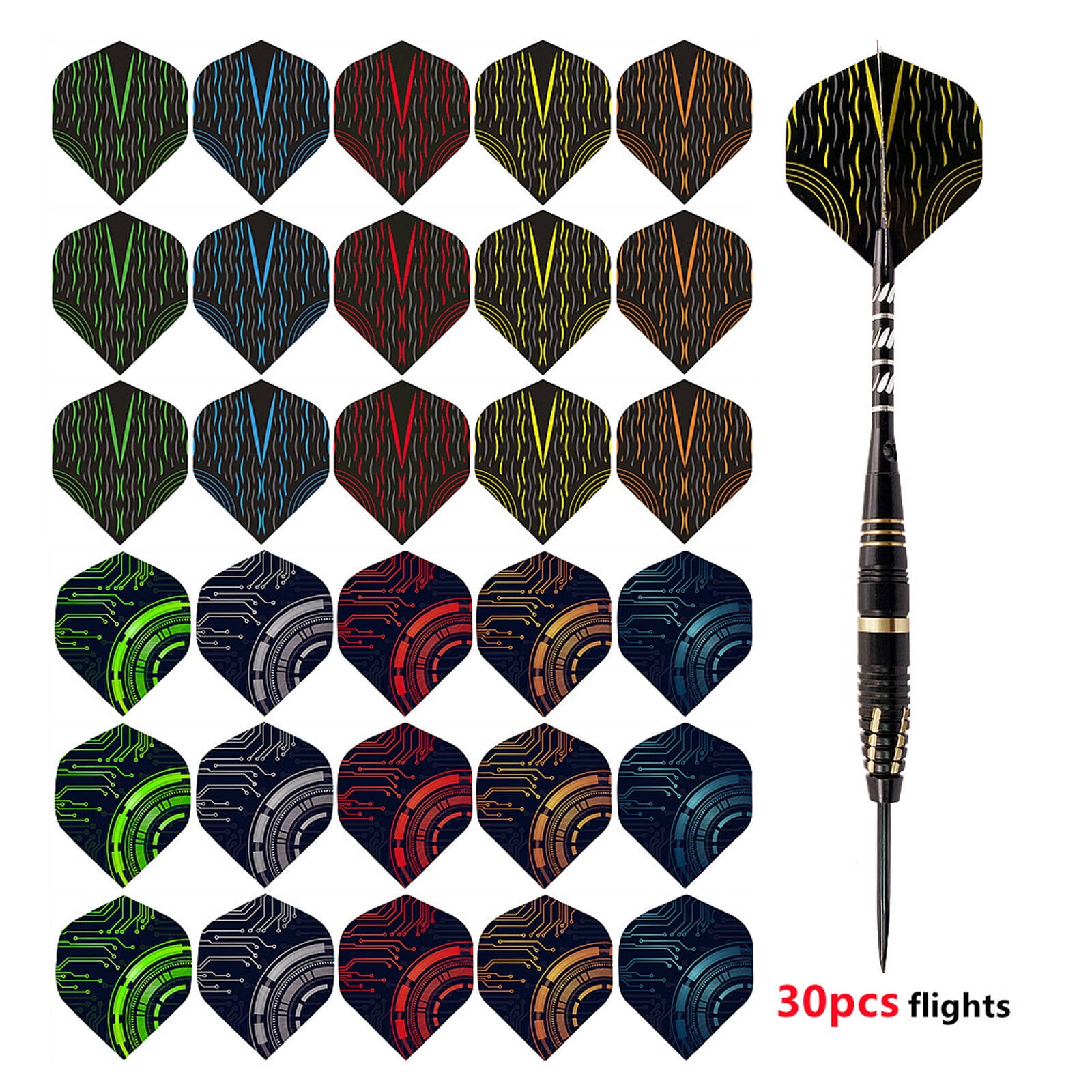 BESTSKY 15Pcs Darts Streamlined Dart Flights for Reliable Flight Path ...