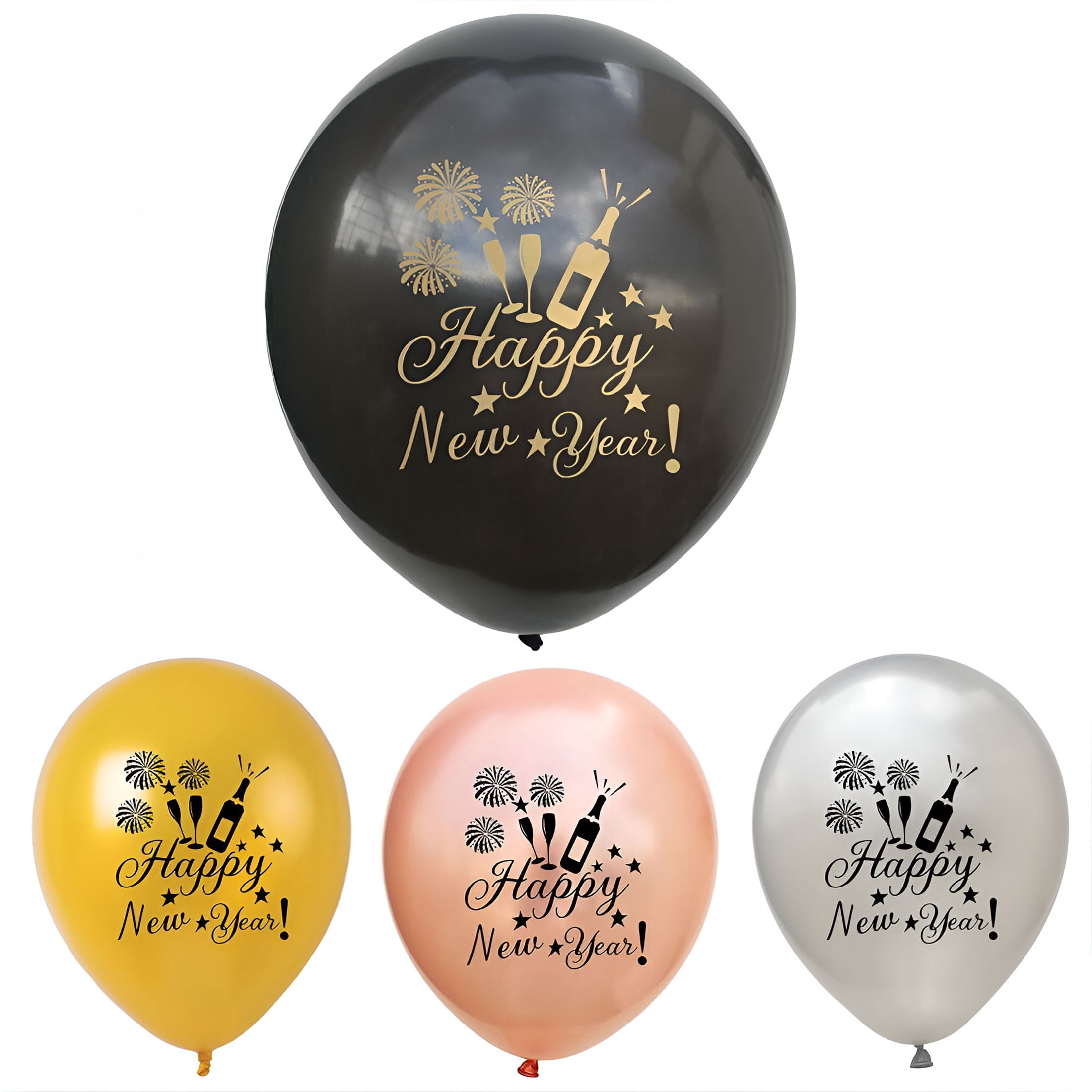 BESTSKY 15Pcs New Year Eve Balloon Set with Round Shape for Party ...