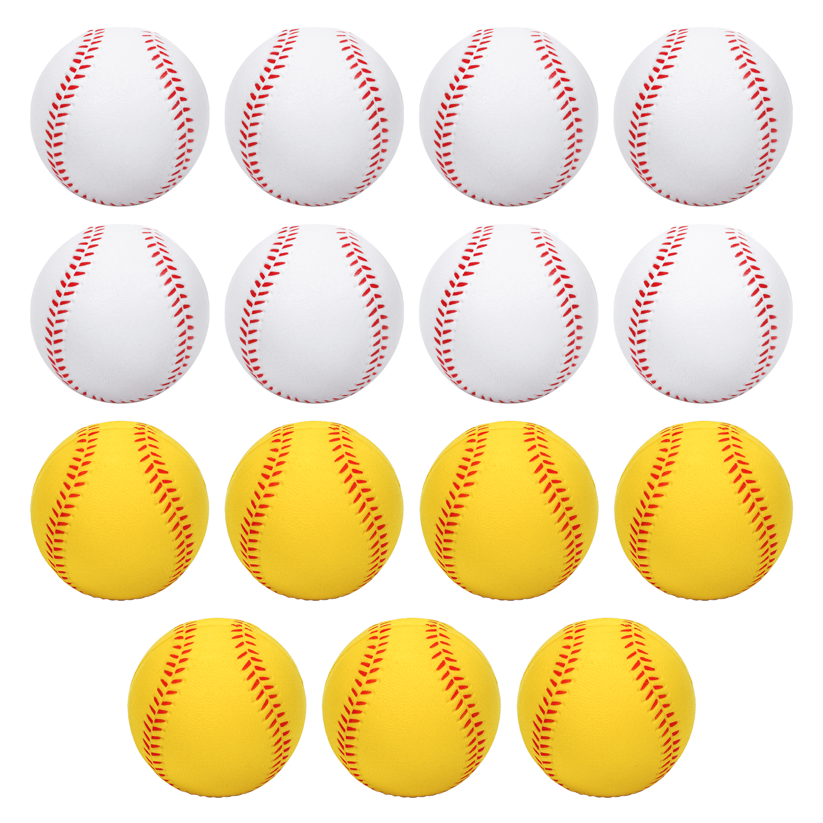 BESTSKY 15Pcs Soft PU Foam Baseball,Safe and Durable Sponge Training ...