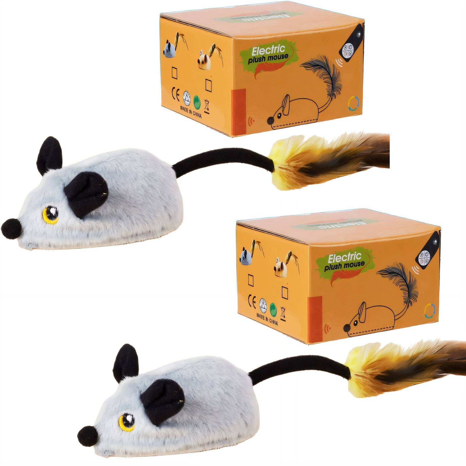 BESTSKY 2 Cat Toys,Automatic Stop Upon Collision Catnip Toys for Cats ...