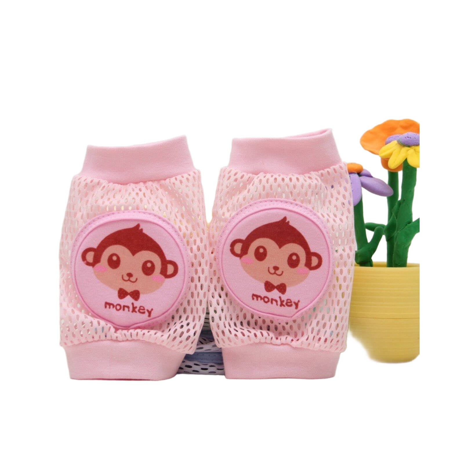 BESTSKY 2 Pcs Baby Knee Pads for Crawling,Cartoon Print Design Toddlers ...