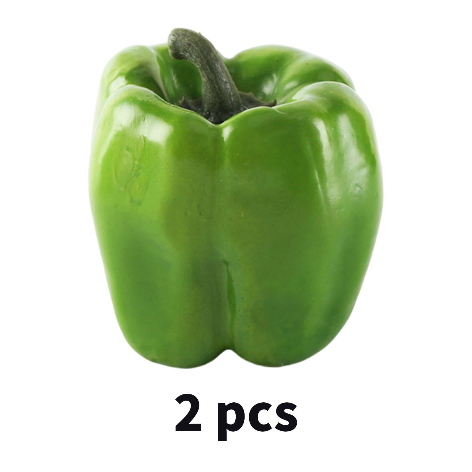 BESTSKY 2 Pcs Bell Pepper,Photorealistic Simulation Fake Fruit,Pu Foam ...